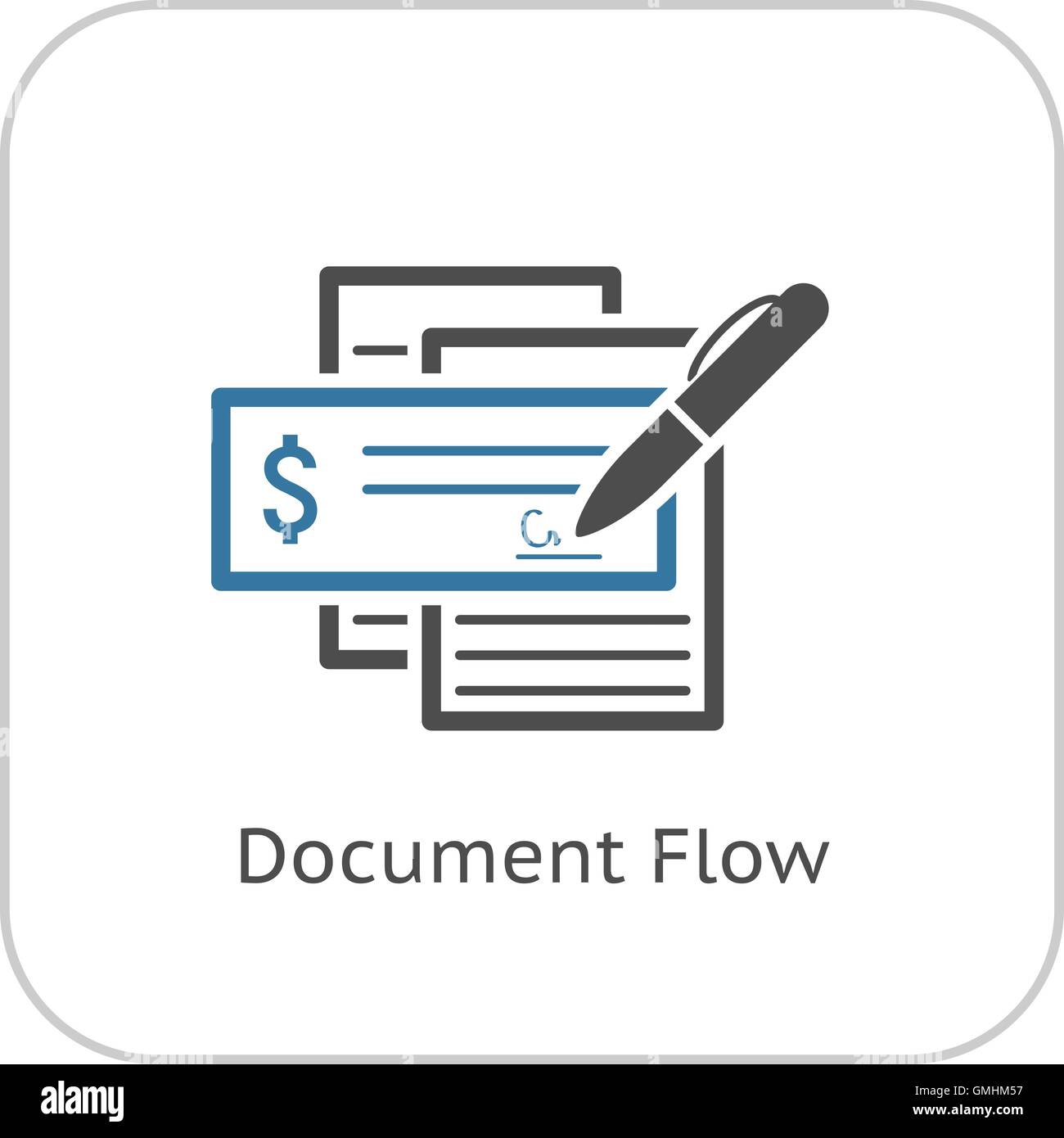 Document Flow Icon. Flat Design Stock Vector Image & Art - Alamy