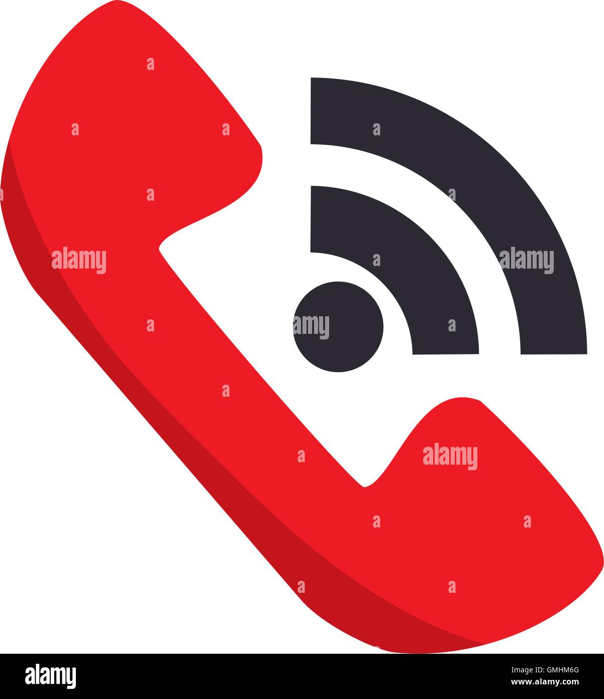 red telephone handset call Stock Vector Image & Art - Alamy