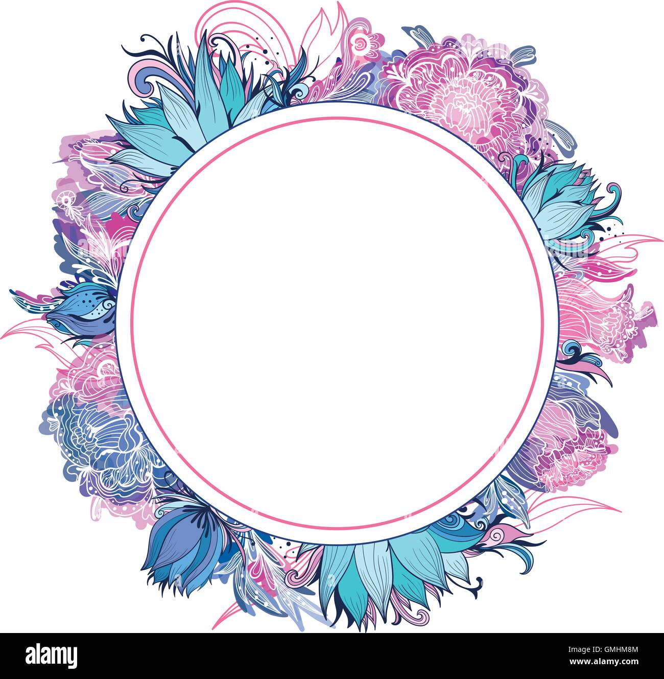Pink and blue frame hi-res stock photography and images - Alamy