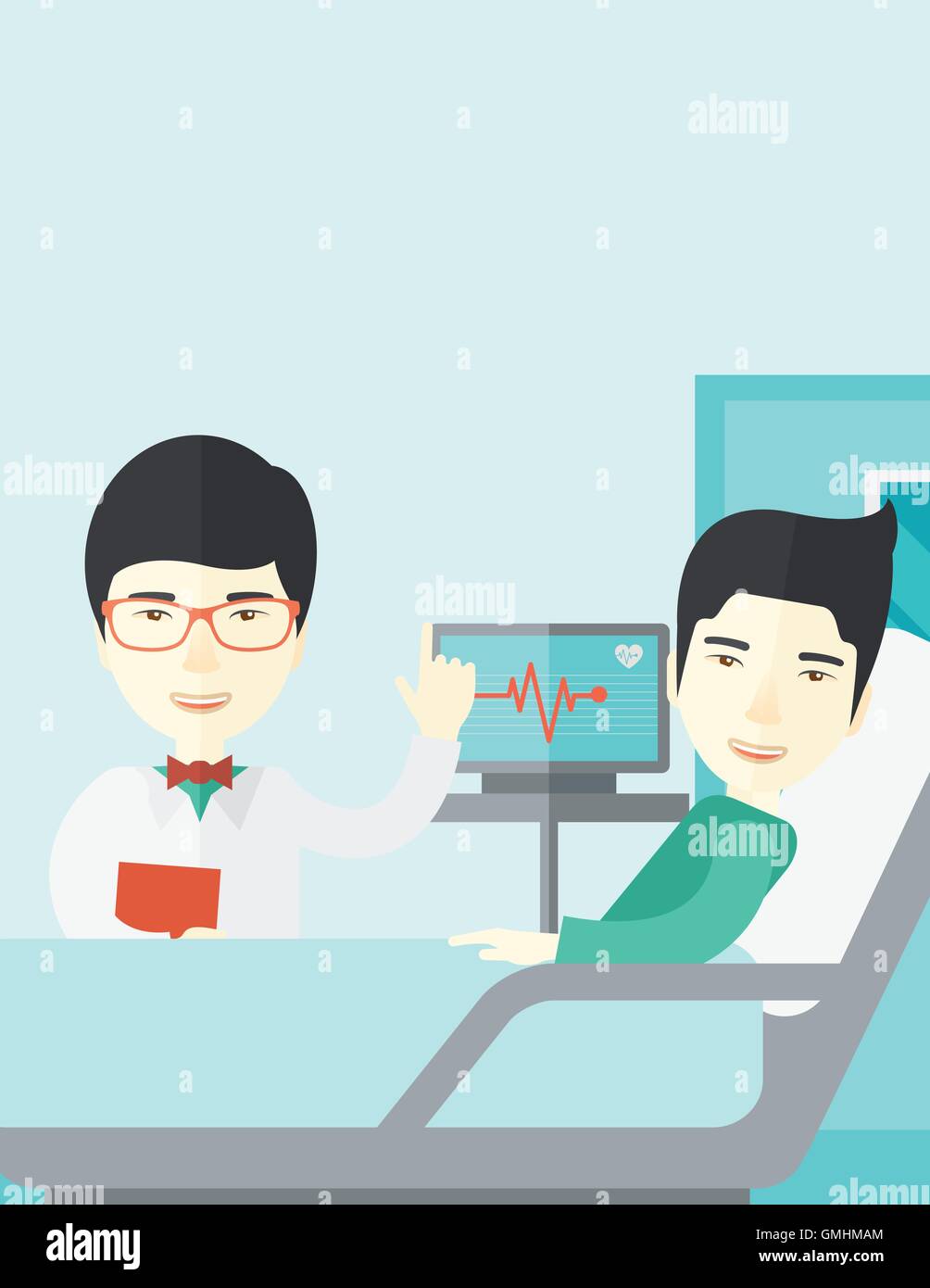 Doctor visiting patient Stock Vector Images - Alamy