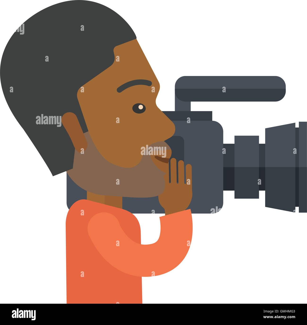 American cameraman Stock Vector Images - Alamy