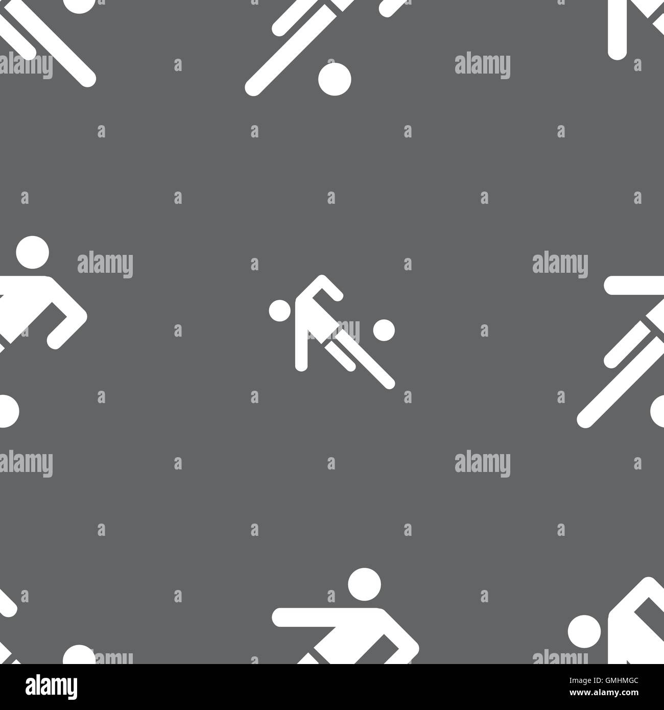 football player icon. Seamless pattern on a gray background. Vector ...