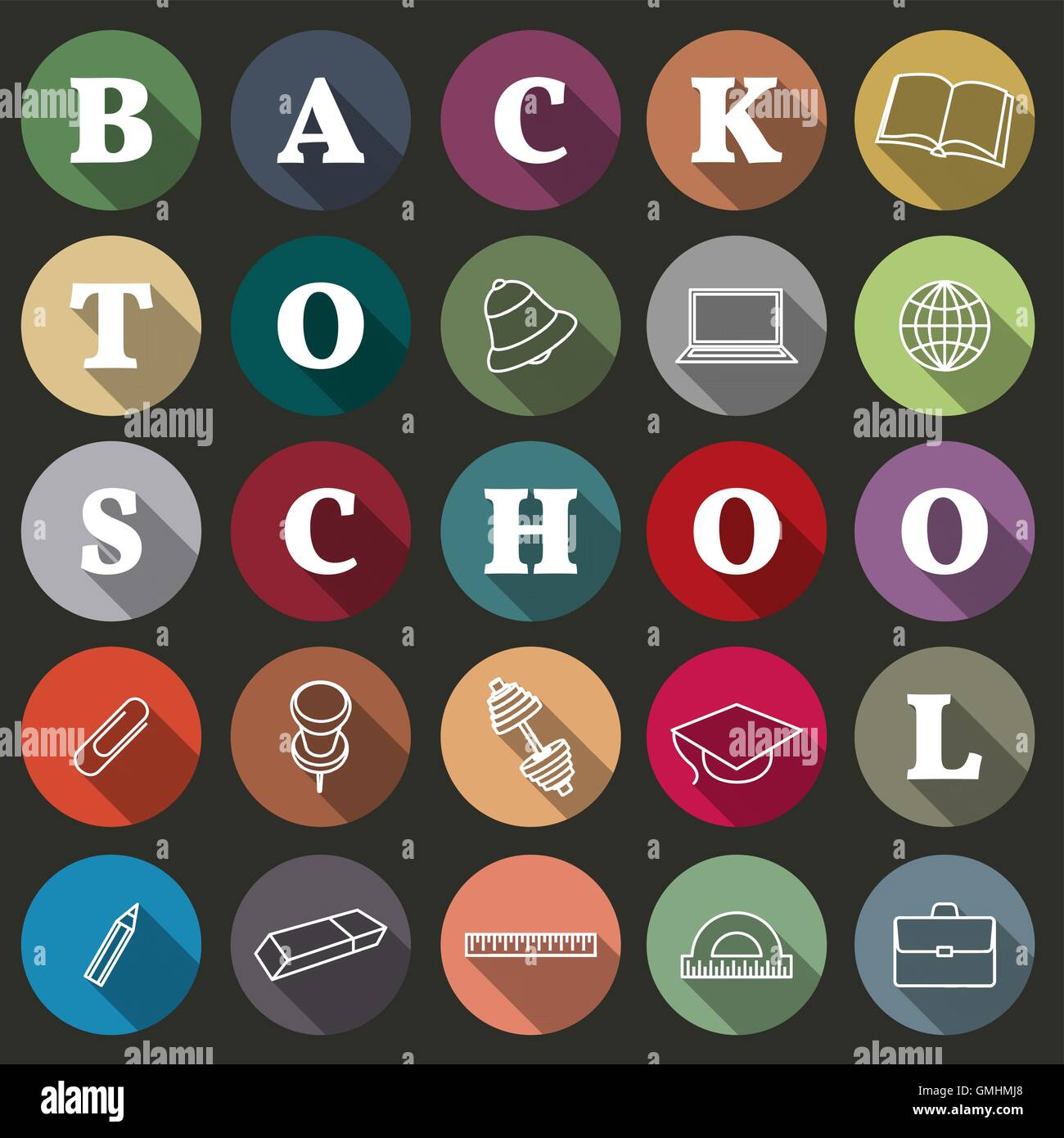 School Icons, vector illustration Stock Vector Image & Art - Alamy