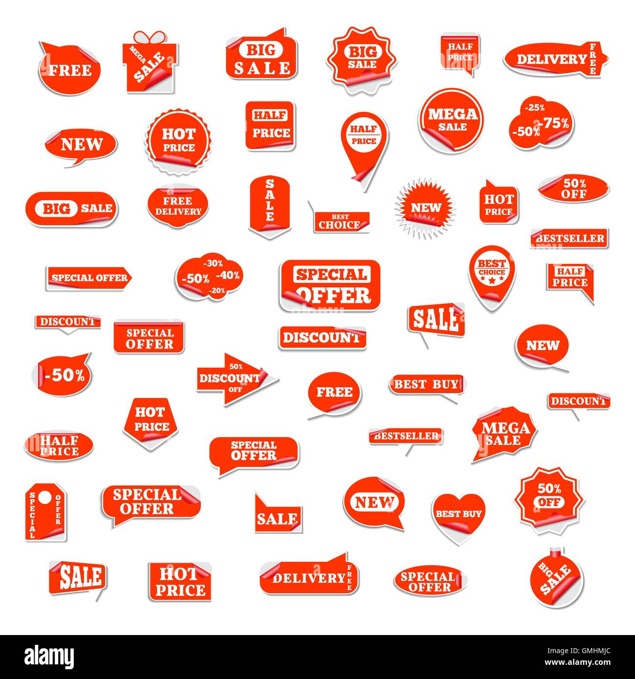 Set of bright labels, vector illustration Stock Vector Image & Art - Alamy