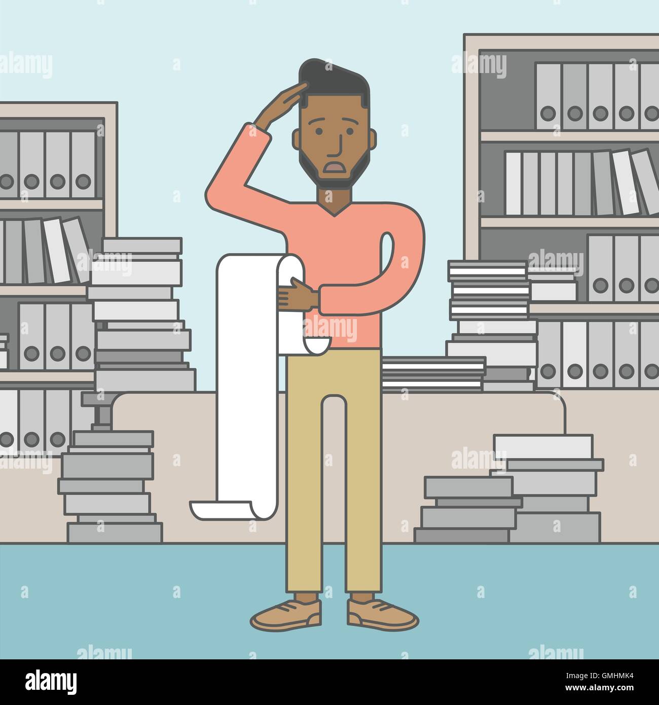 Office black man accountant Stock Vector Images - Alamy