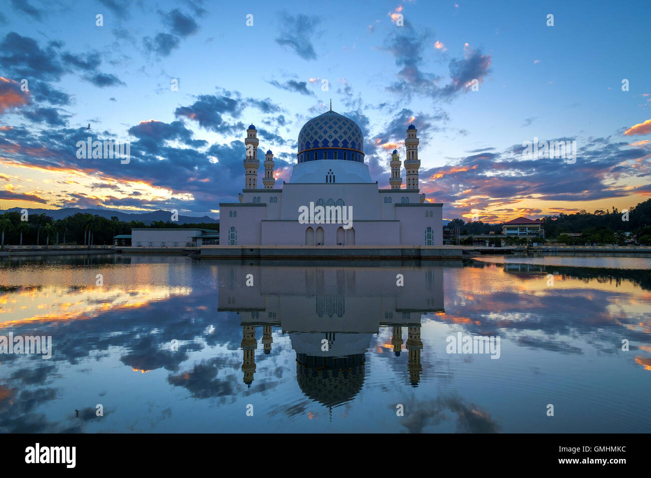 Kota Kinabalu city mosque, also known as Floating Mosque Stock Photo ...