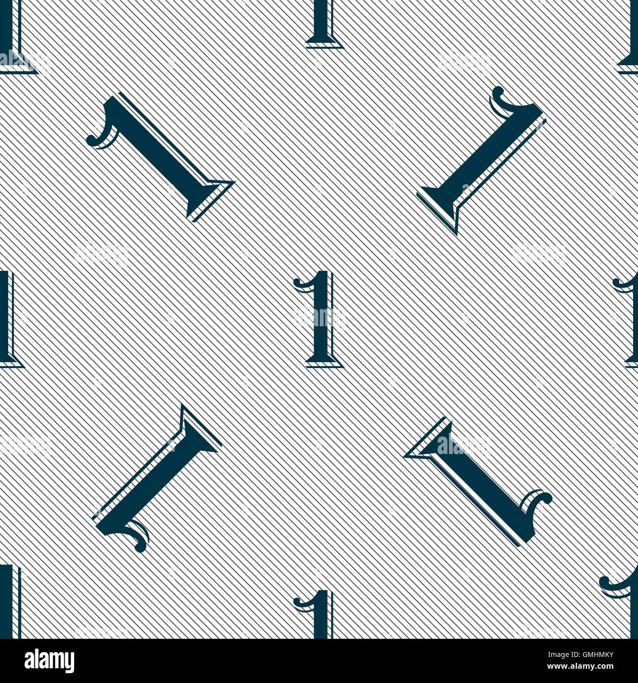 First place award sign. Winner symbol. Step one. Seamless pattern with ...