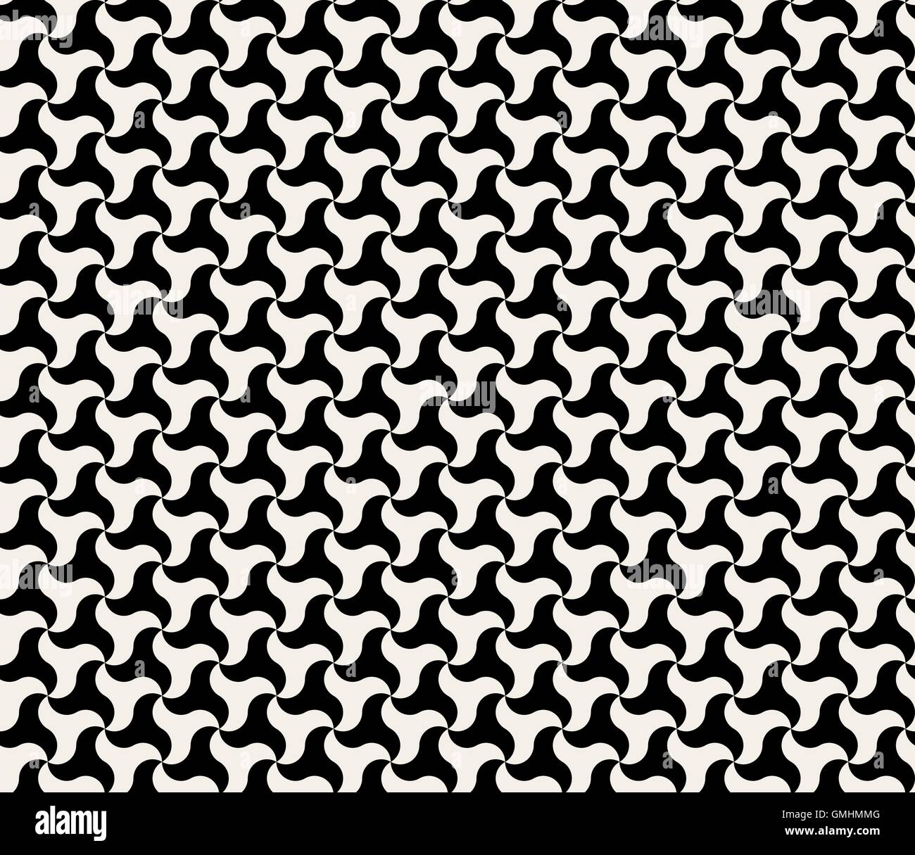 Vector Seamless Black And White Round Side Triangle Pattern Stock ...