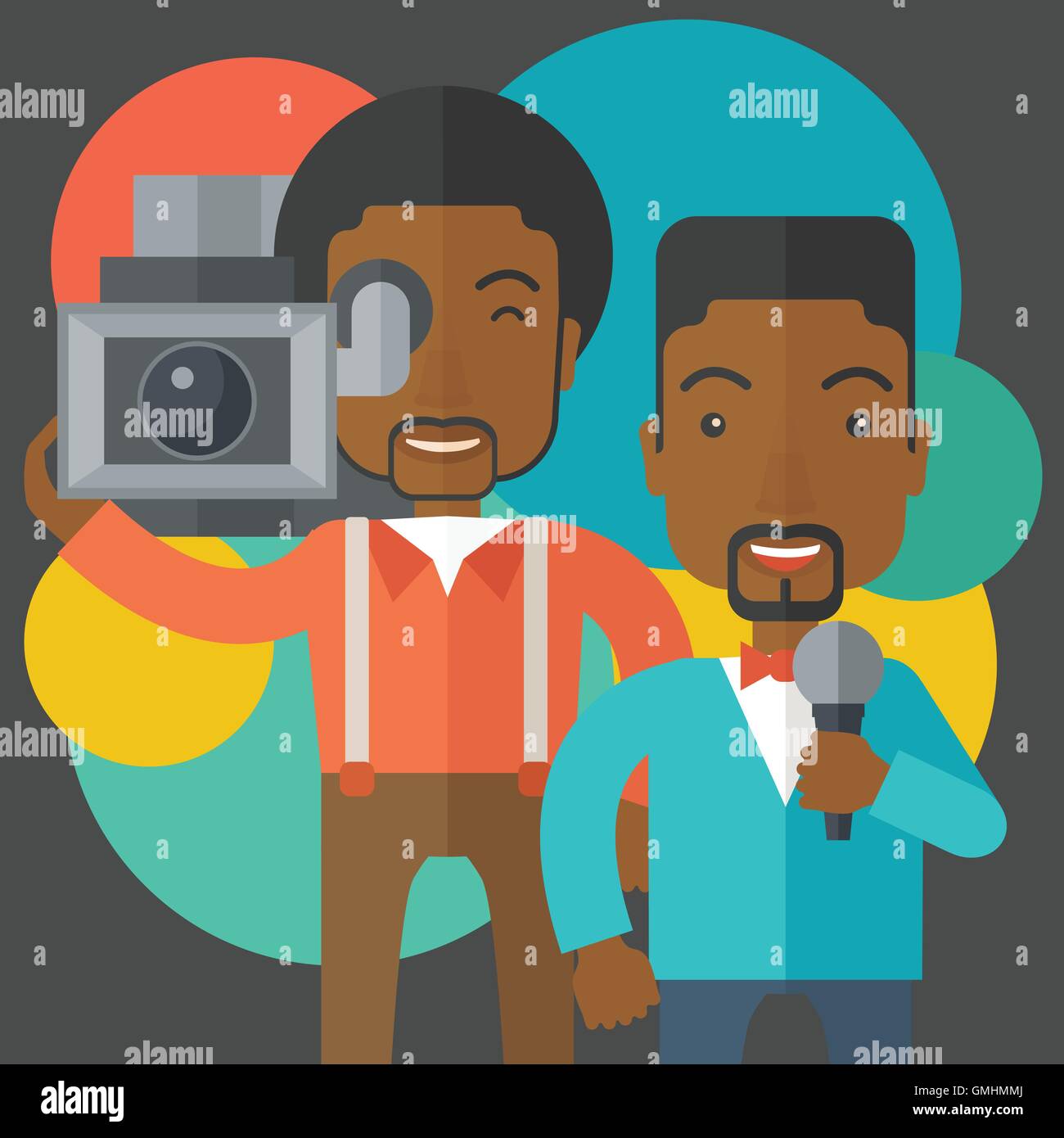 African american news reporter Stock Vector Images - Alamy