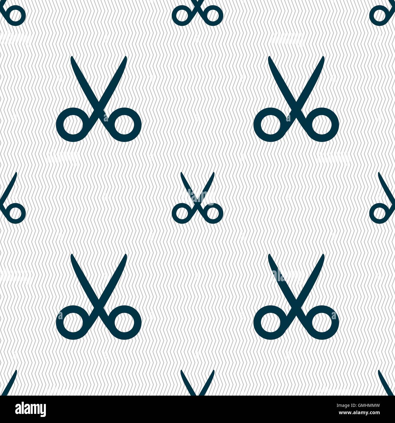 Scissors hairdresser sign icon. Tailor symbol. Seamless abstract ...