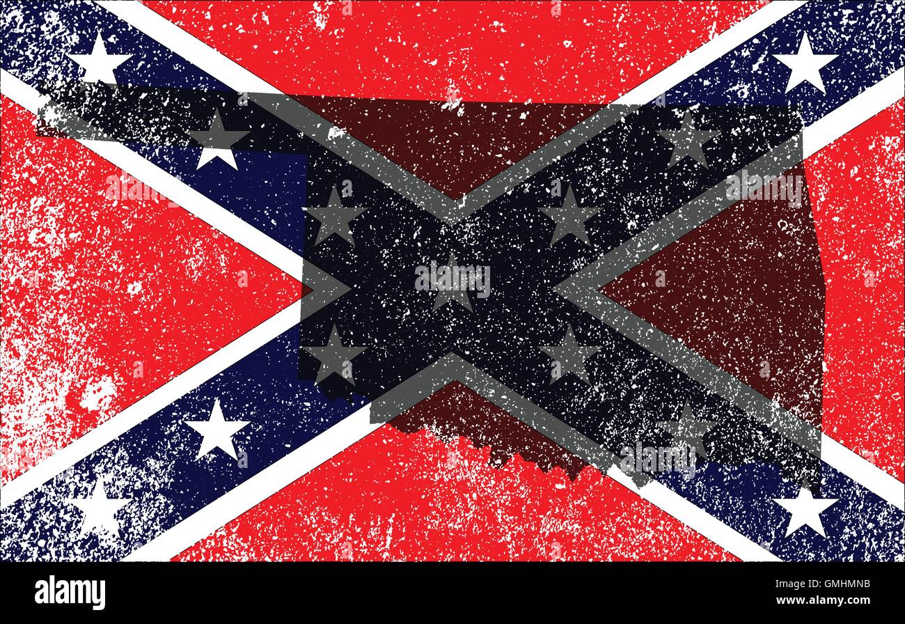 Rebel Civil War Flag With Oklahoma Map Stock Vector Image & Art - Alamy