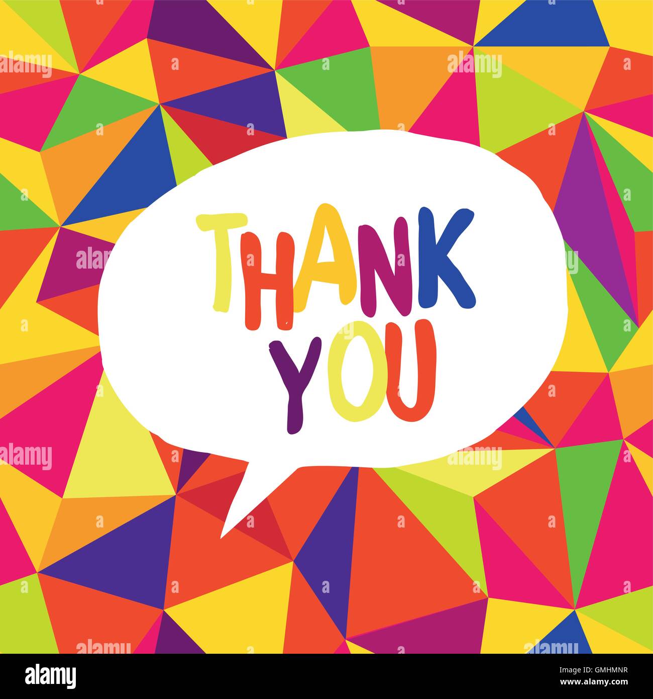 Thank you card colorful, vector Stock Vector Image & Art - Alamy