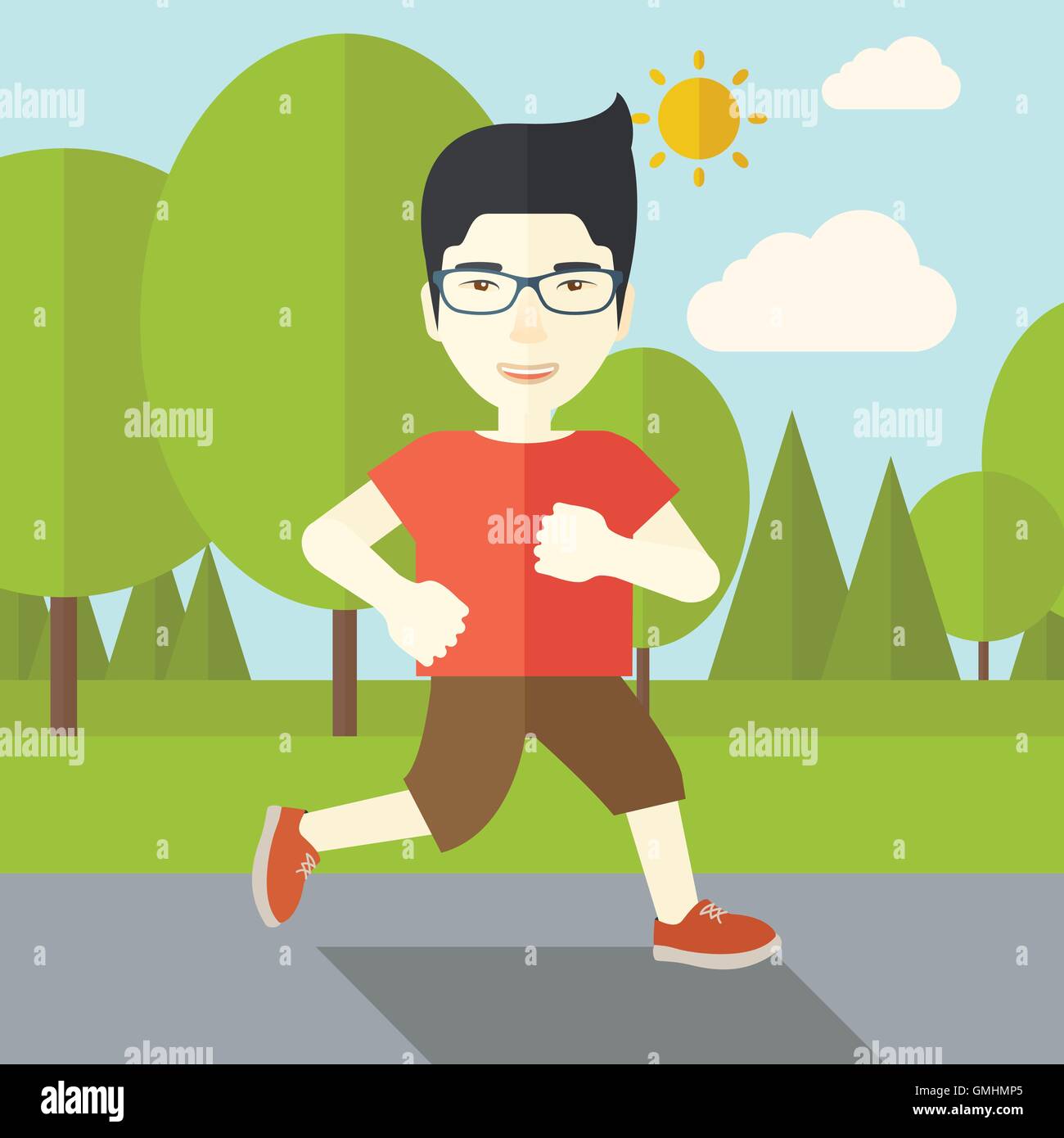 Asian athletics Stock Vector Images - Alamy