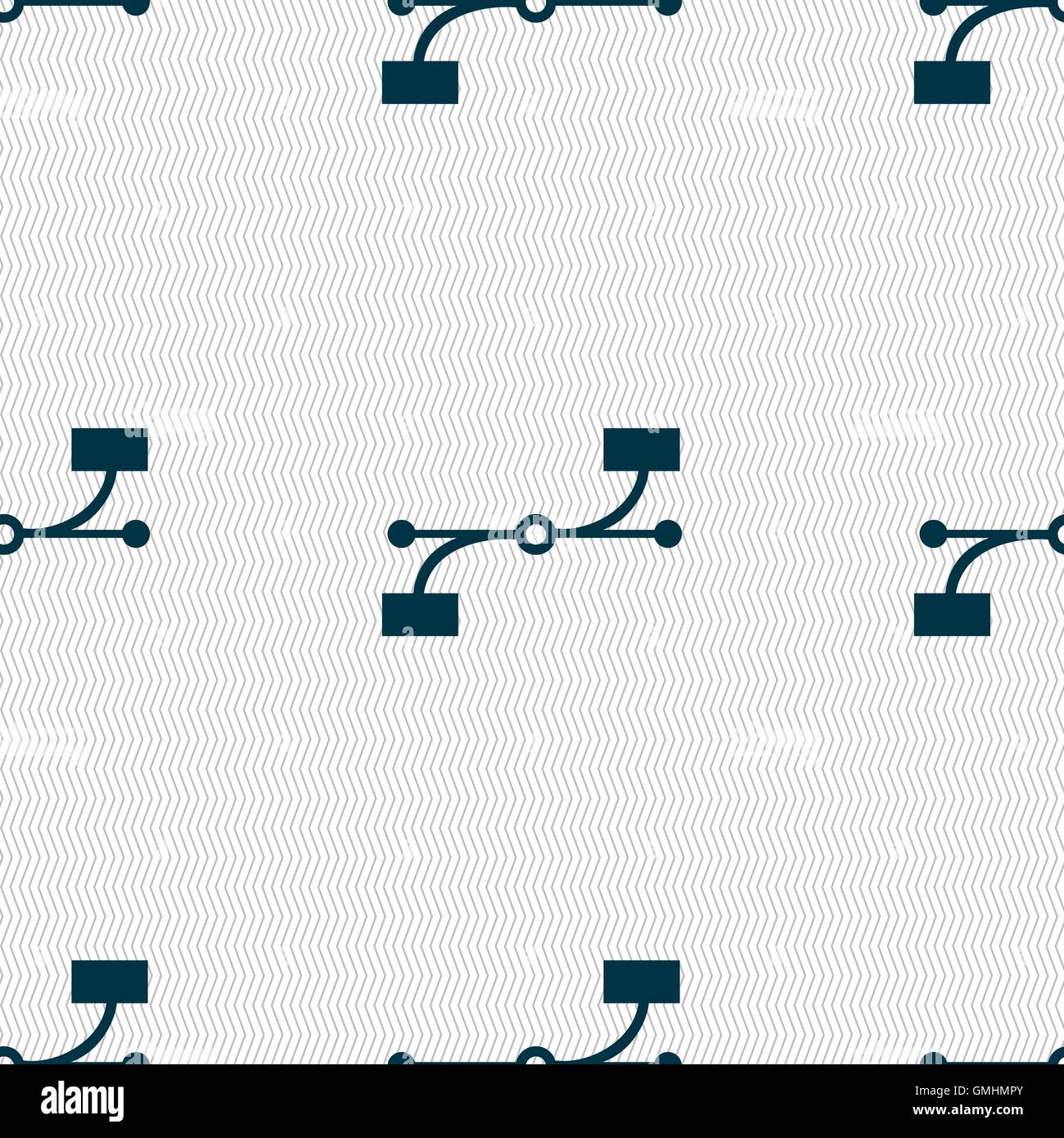 Bezier Curve icon sign. Seamless abstract background with geometric shapes. Vector Stock Vector ...