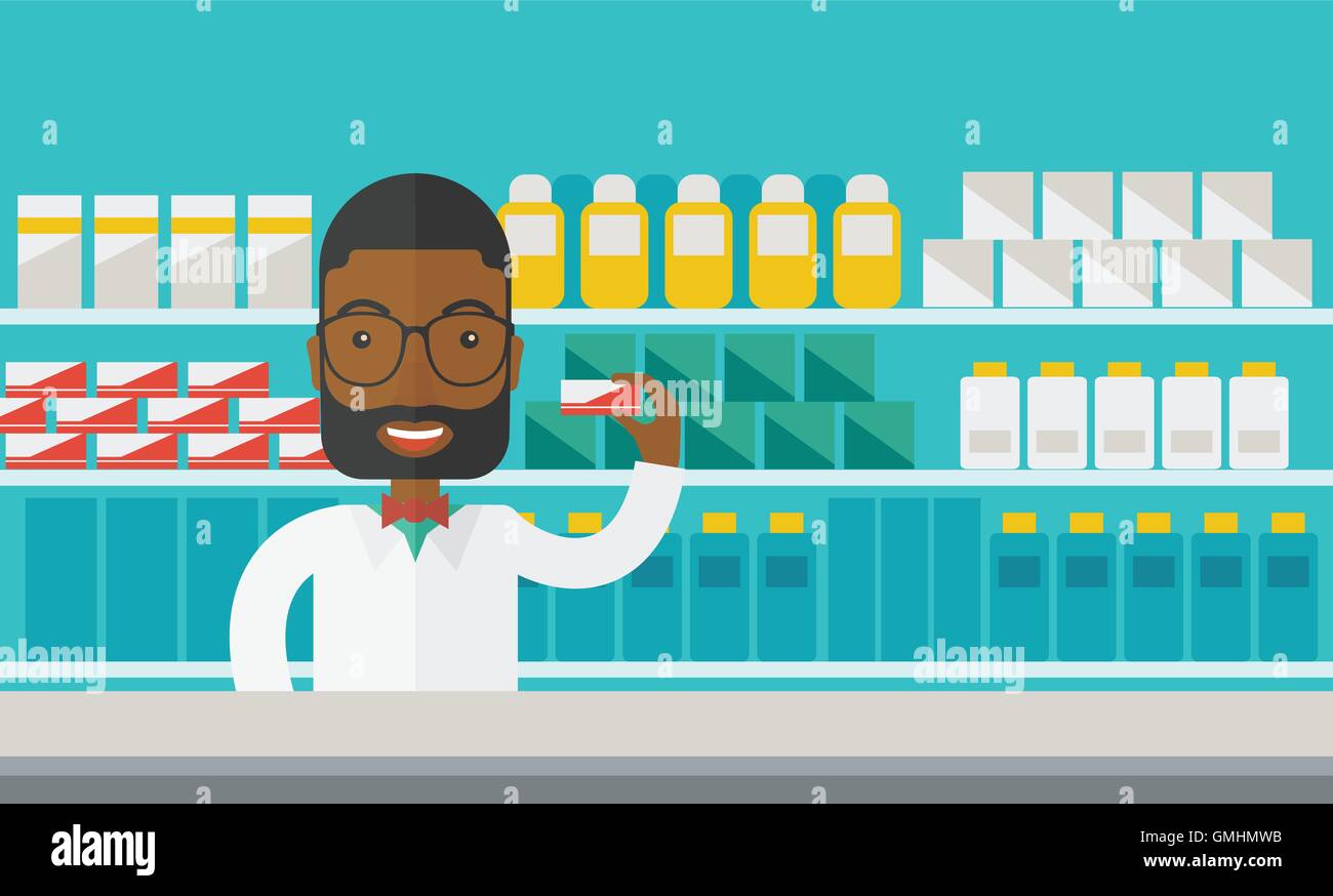 Pharmacist black male Stock Vector Images - Alamy
