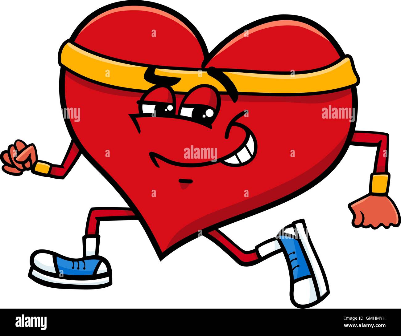 Cartoon character heart running hi-res stock photography and images - Alamy