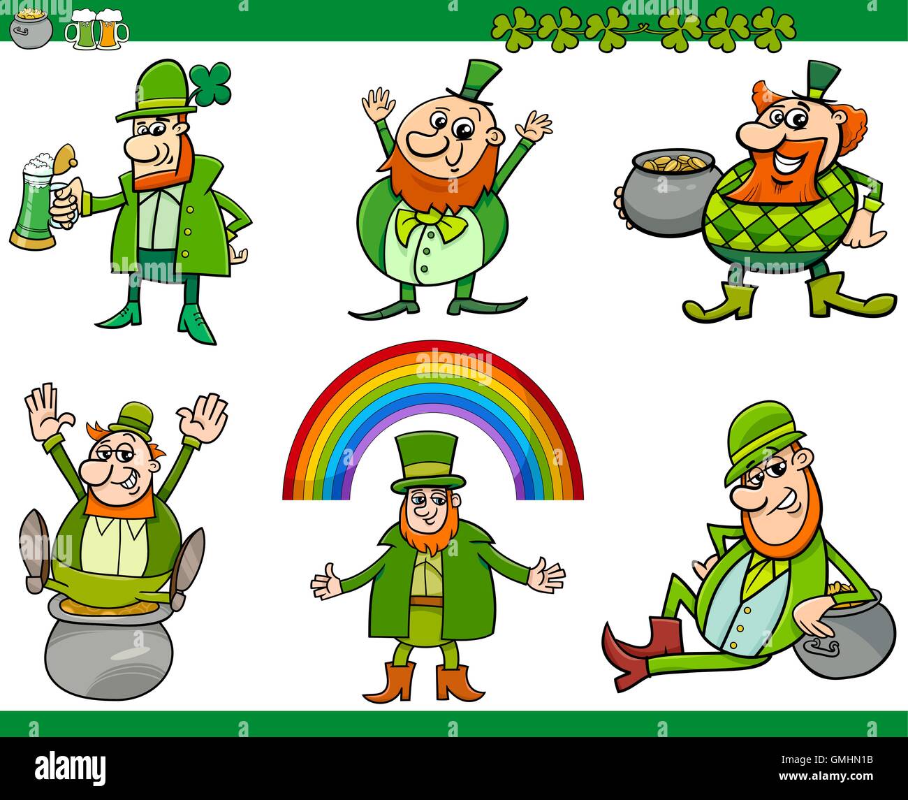 saint patrick day cartoon set Stock Vector Image & Art - Alamy