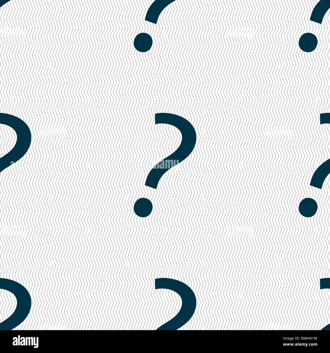 Question mark sign icon. Help symbol. FAQ sign. Seamless abstract ...