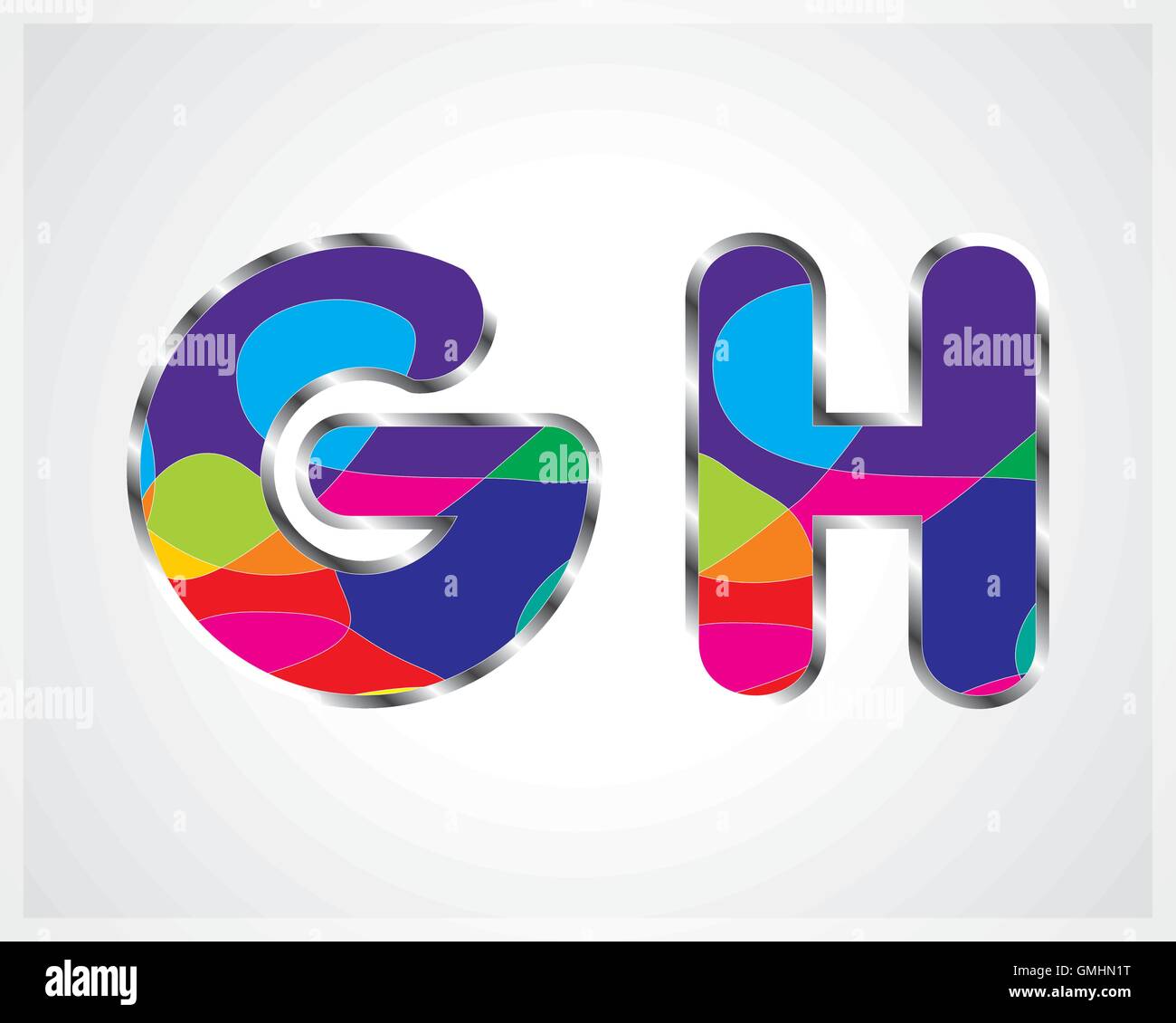 colorful shapes Alphabet Stock Vector Image & Art - Alamy