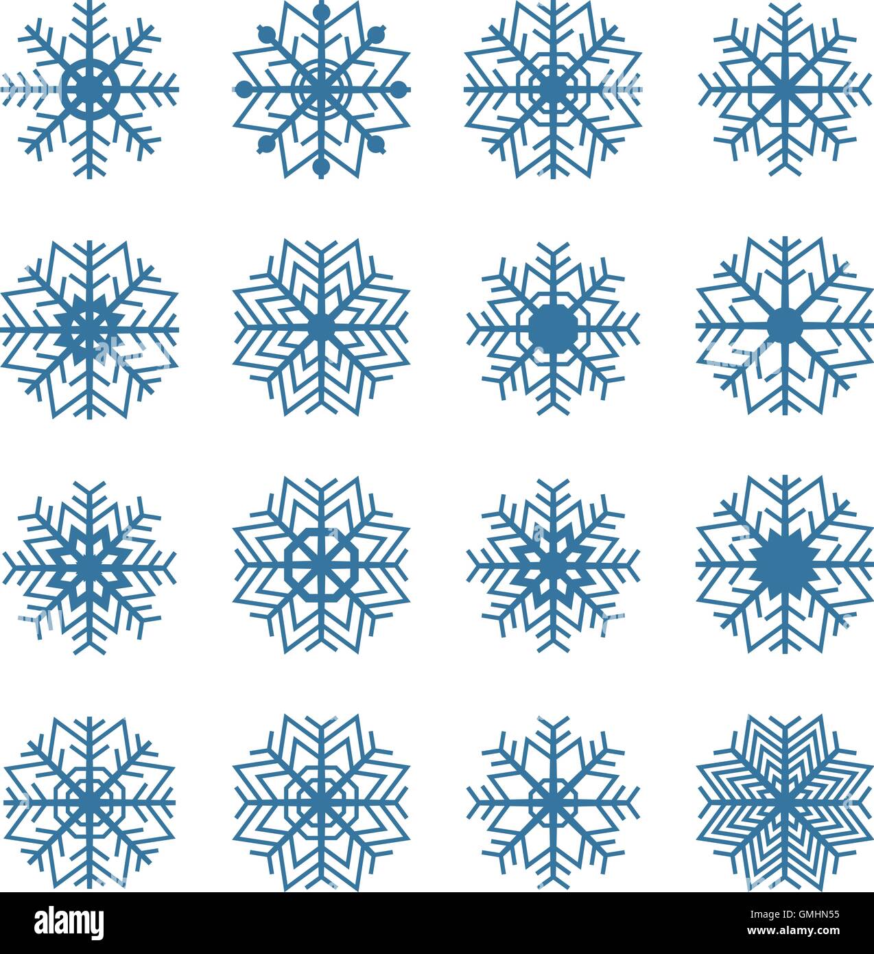 Set of snowflakes, vector illustration Stock Vector Image & Art - Alamy