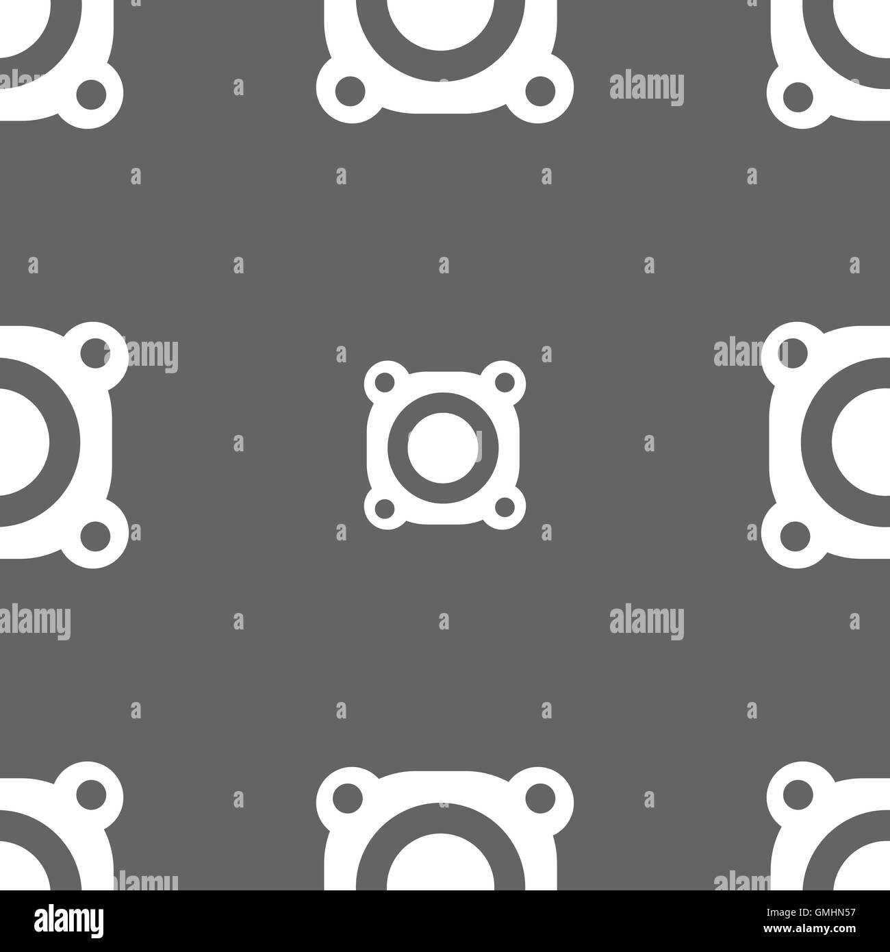 Speaker volume sign icon. Sound symbol. Seamless pattern on a gray ...