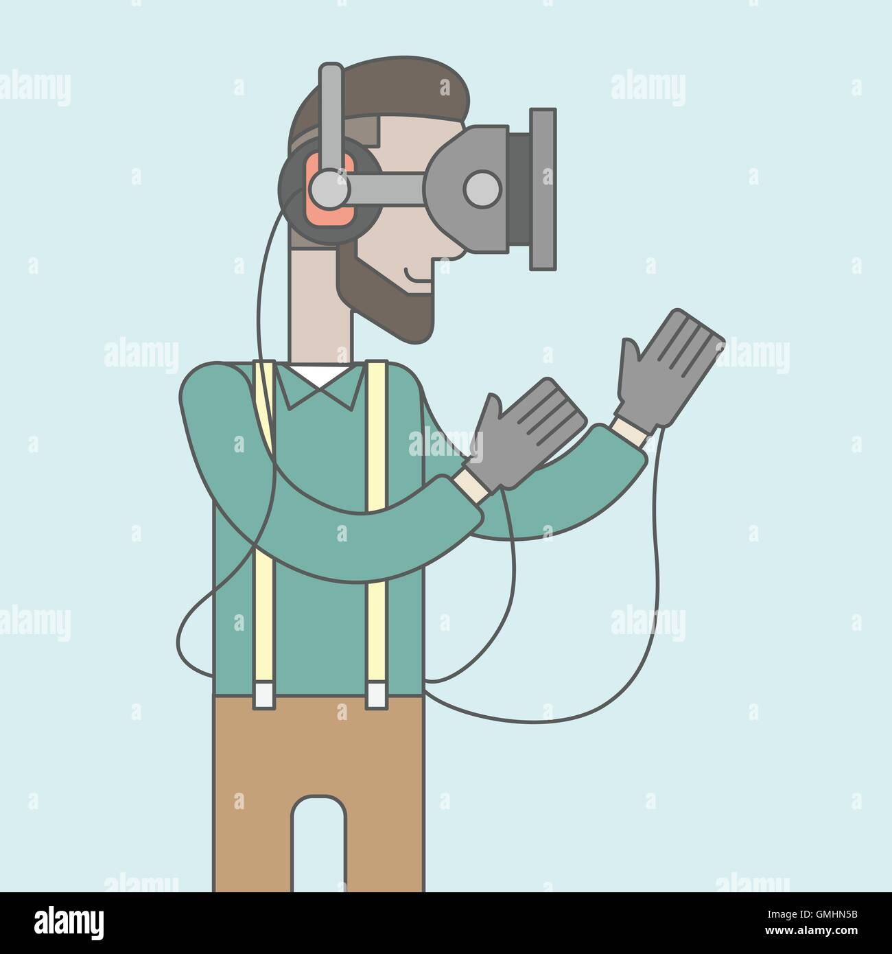 Headset outline Stock Vector Images - Alamy