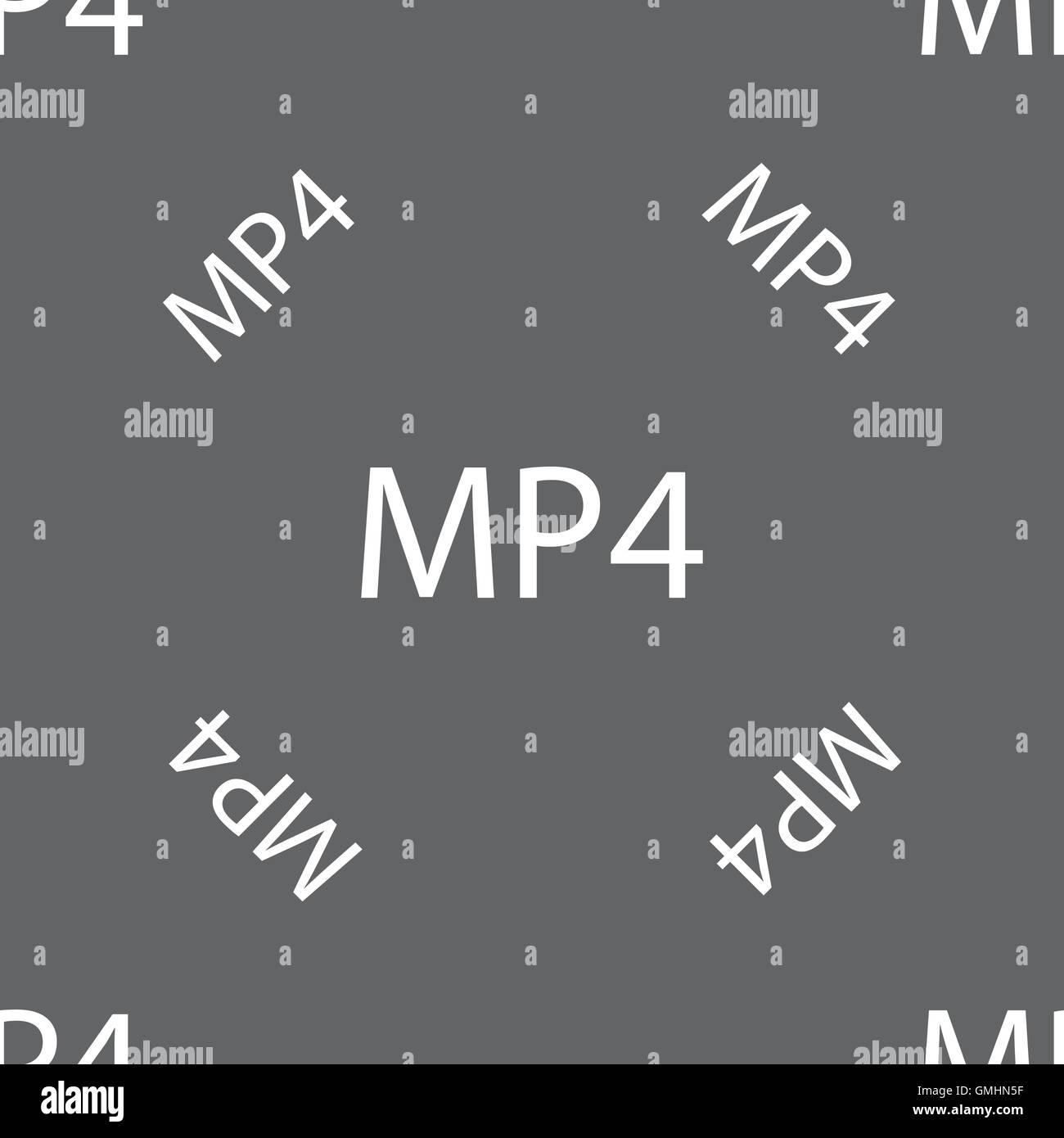 Mpeg4 video format sign icon. symbol. Seamless pattern on a gray ...