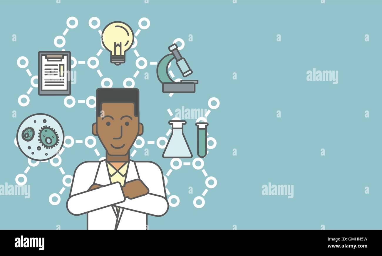 Science assistant cartoon professor scientist hi-res stock photography ...