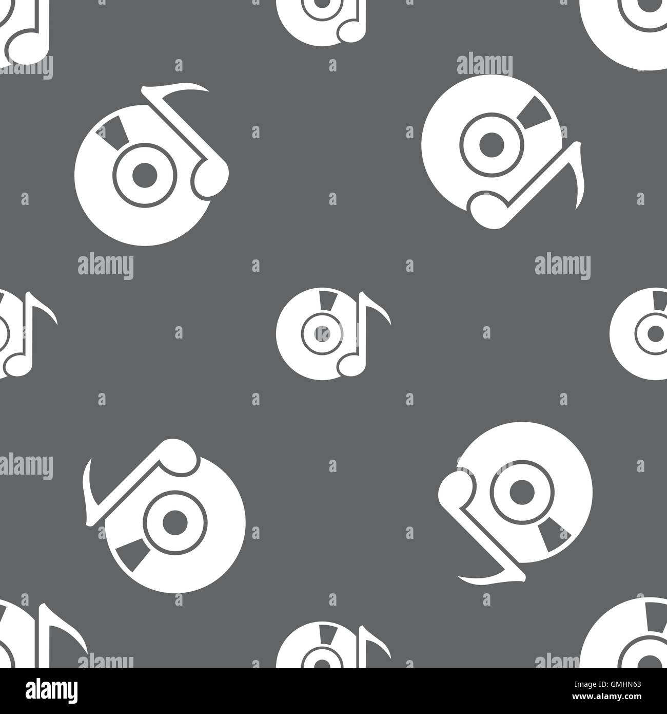 CD or DVD icon sign. Seamless pattern on a gray background. Vector ...