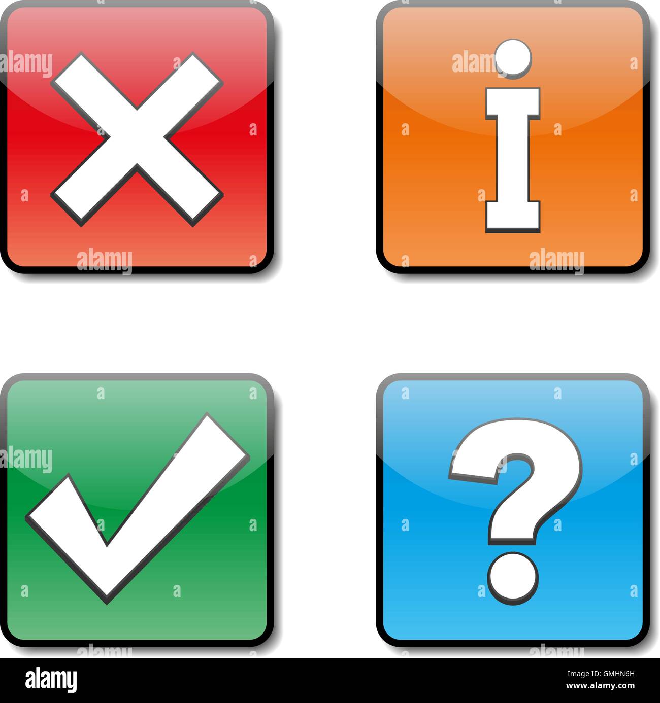 Set of information icons, vector illustration Stock Vector Image & Art ...