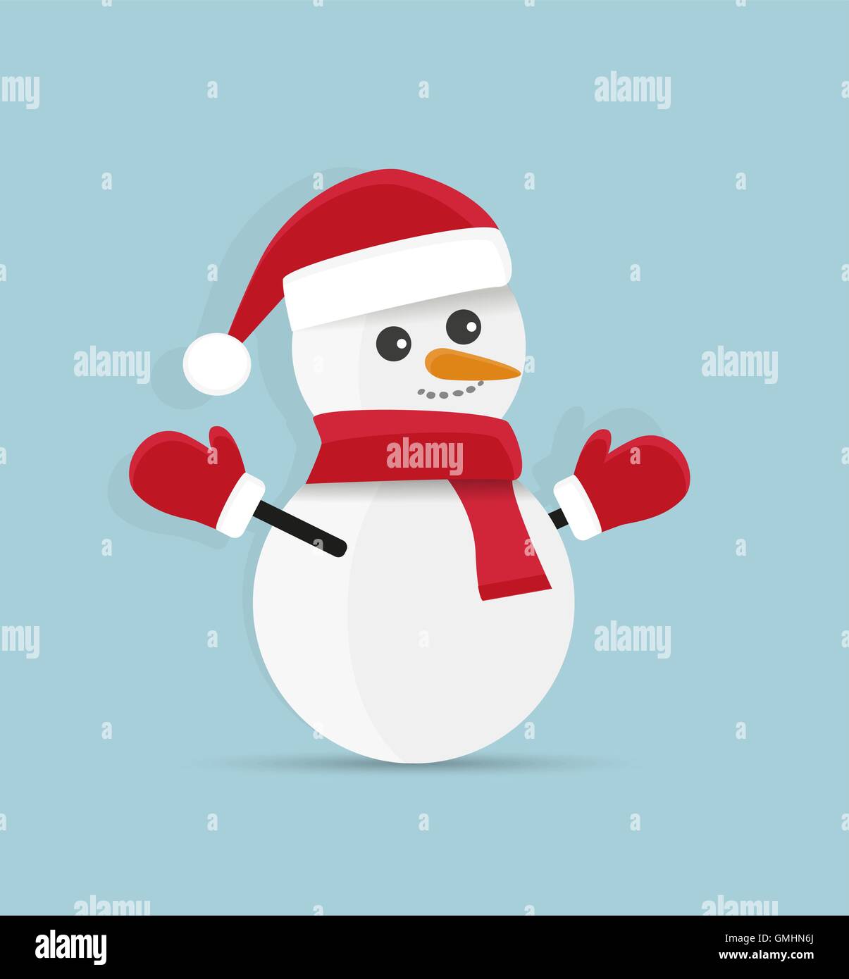 Vector Christmas snowman Stock Vector Image & Art - Alamy