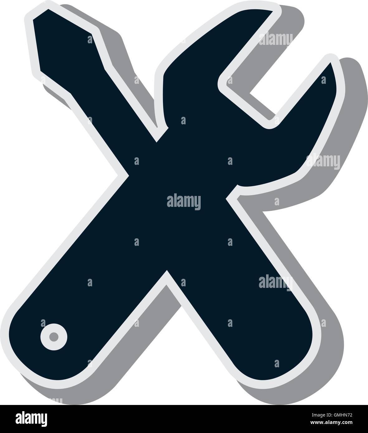 wrench and screwdriver cross Stock Vector Image & Art - Alamy