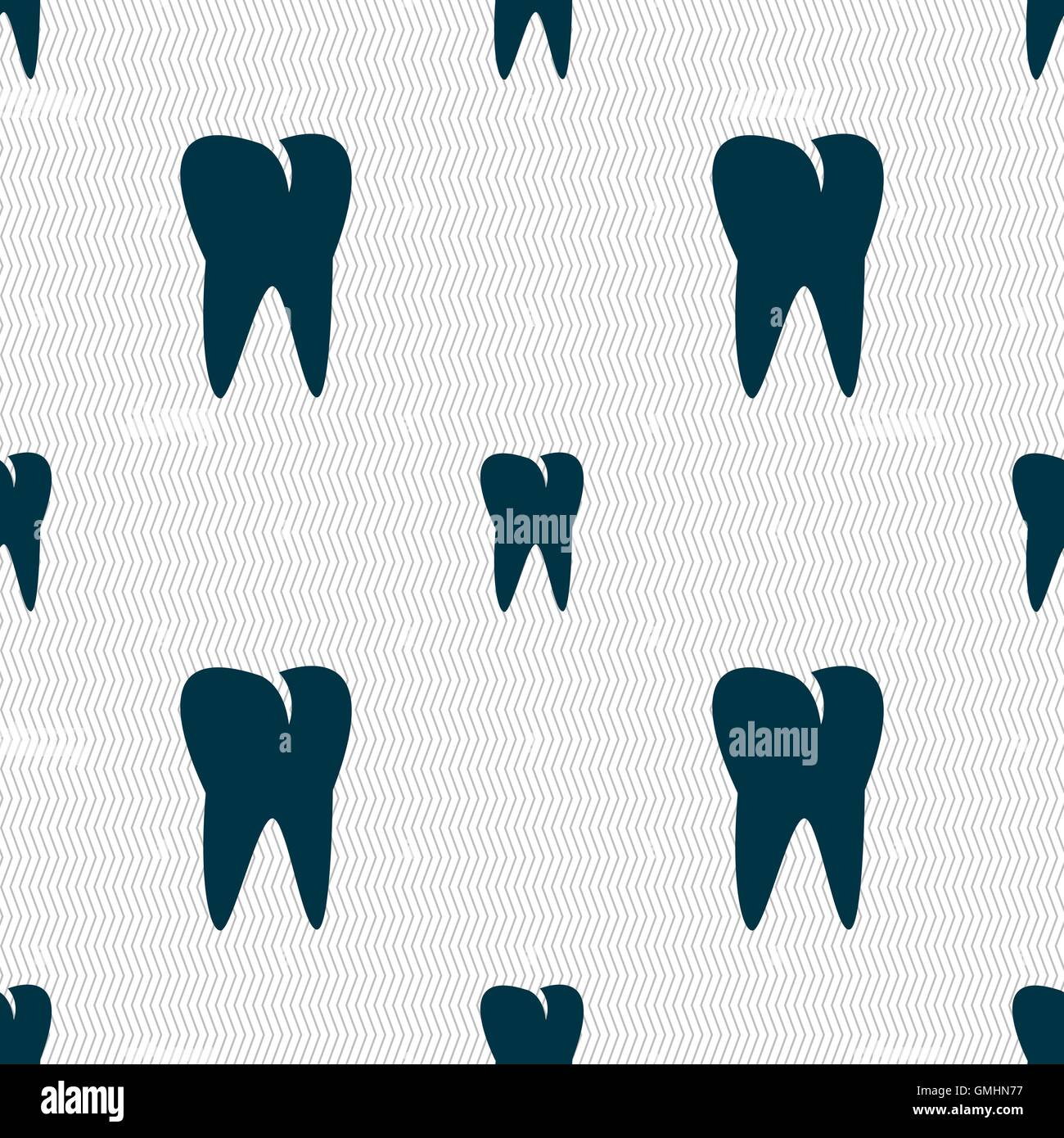 tooth icon. Seamless abstract background with geometric shapes. Vector ...