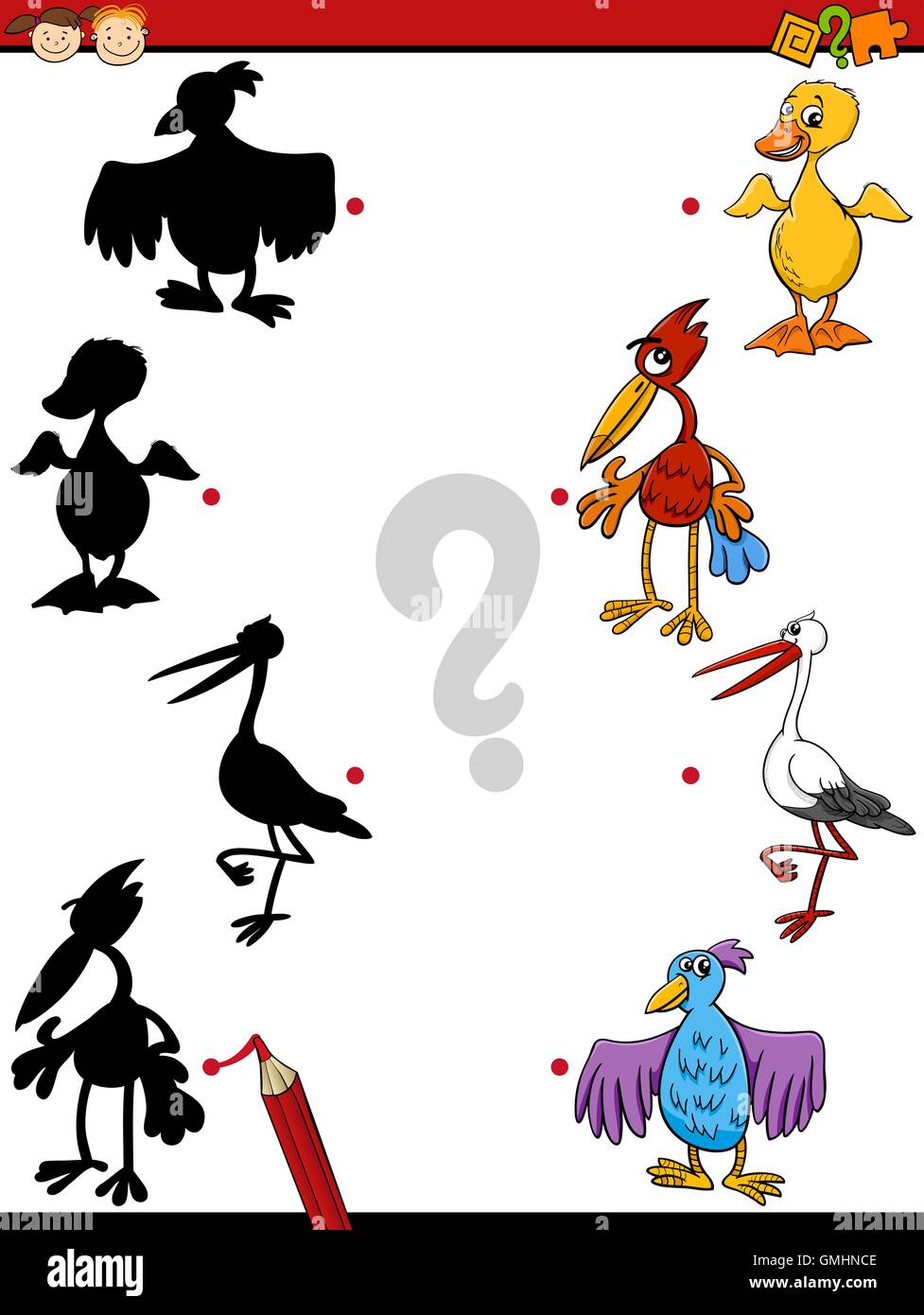 educational shadows task cartoon Stock Vector Image & Art - Alamy