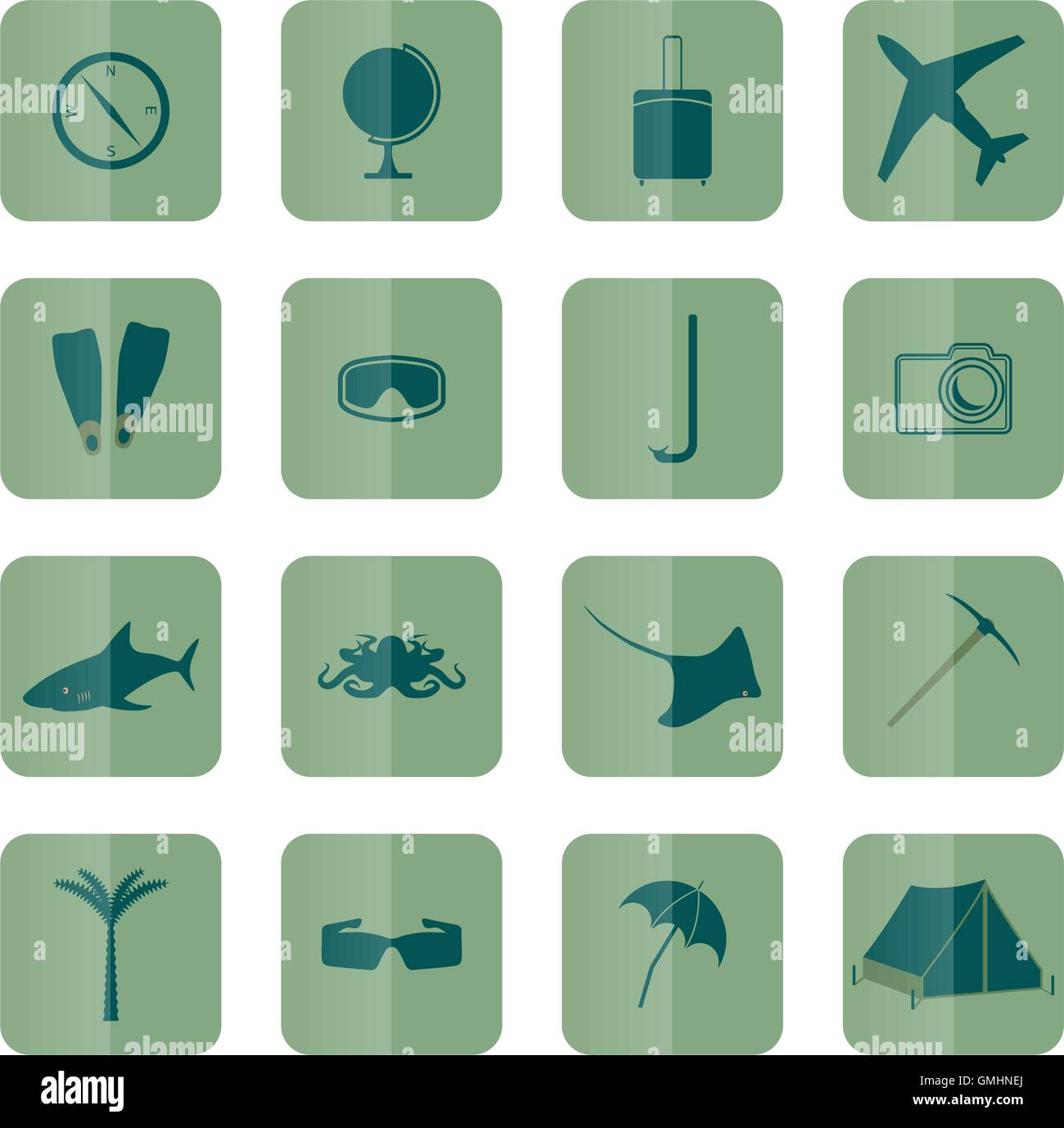 Tourism icons, vector Stock Vector Image & Art - Alamy