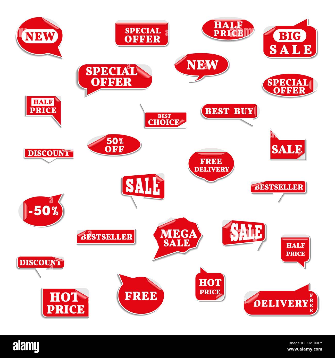 Set of bright labels, vector illustration Stock Vector Image & Art - Alamy