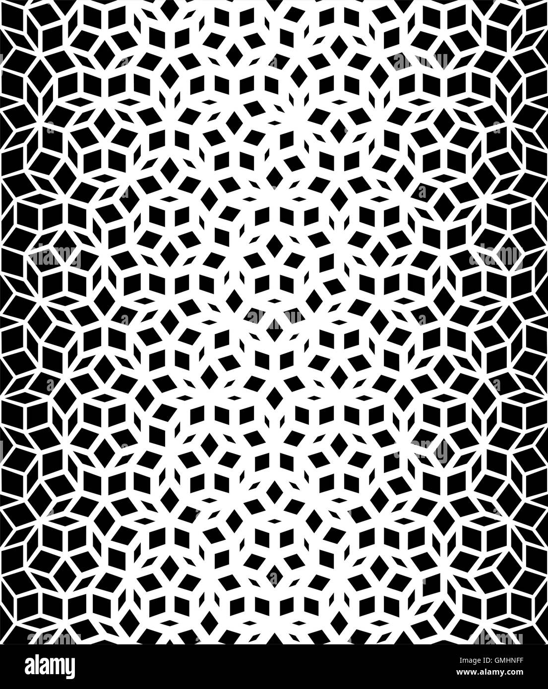 Vector Seamless Black And White Pentagon Star Lace Pattern Stock Vector ...