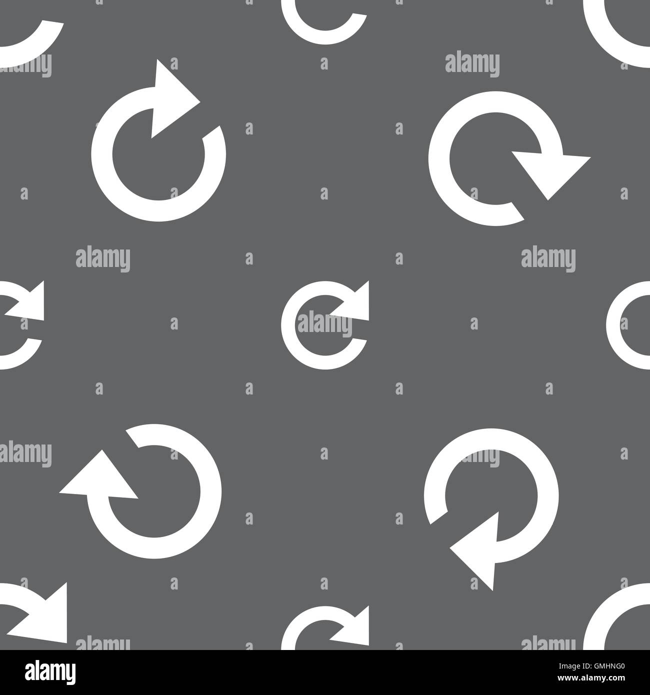 update sign icon. Full rotation arrow symbol. Seamless pattern on a ...