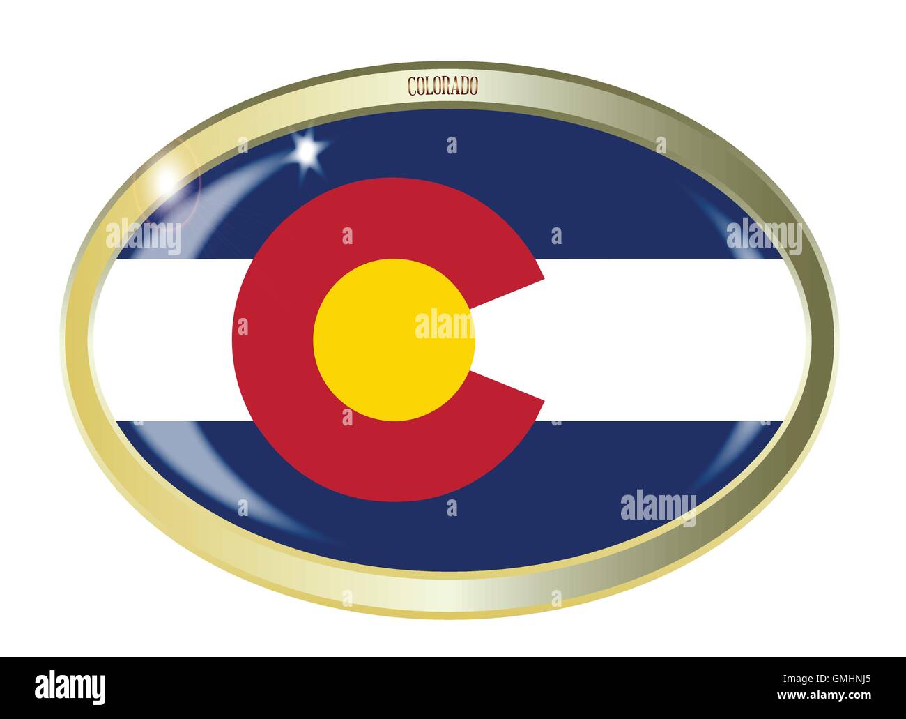 Colorado State Flag Oval Button Stock Vector Image & Art - Alamy