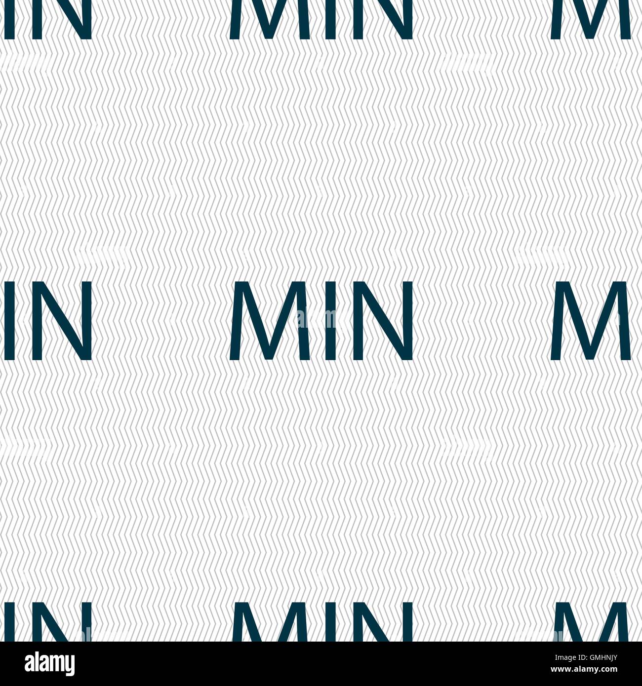 minimum sign icon. Seamless abstract background with geometric shapes ...