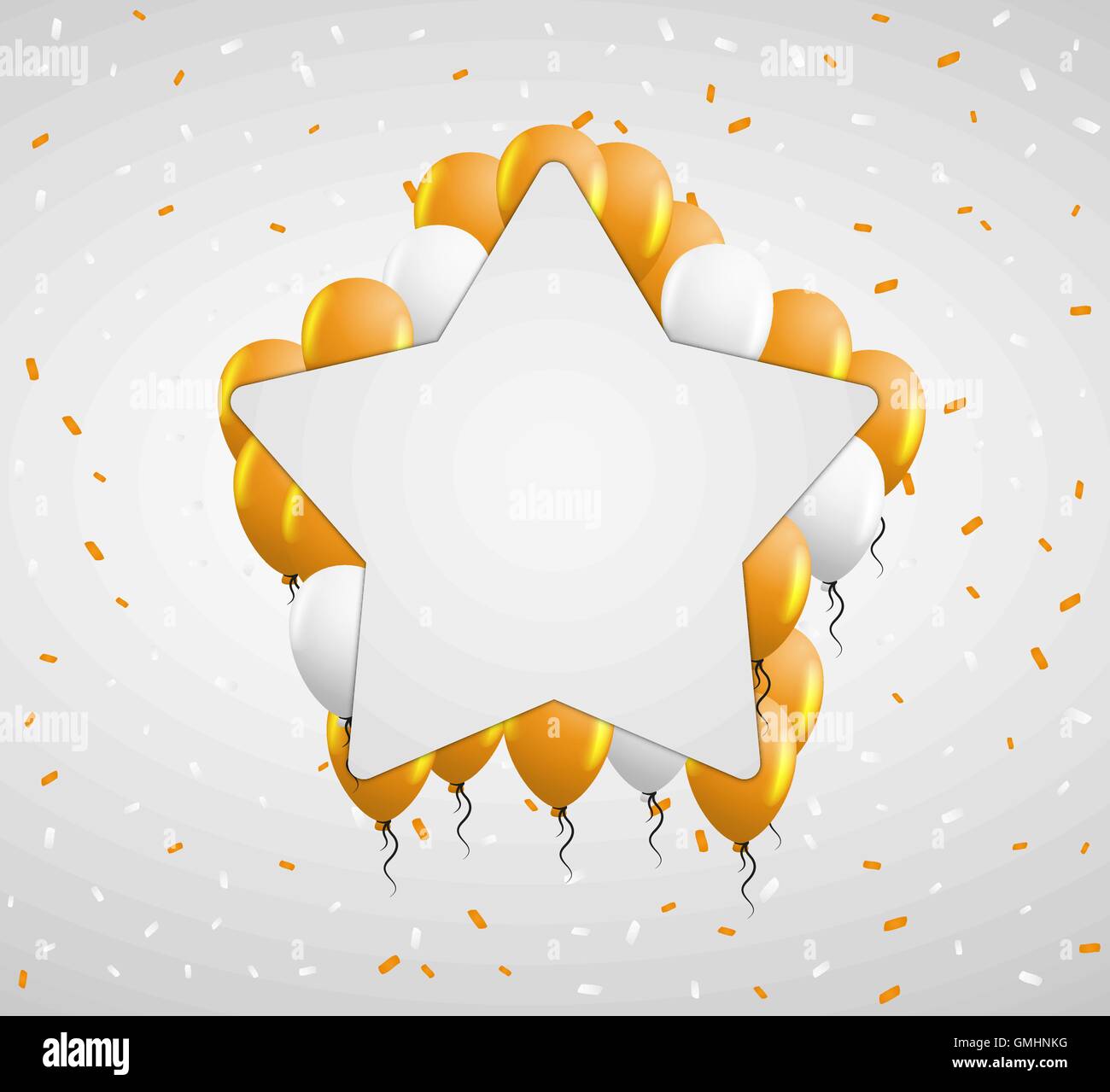 star badge and orange balloons Stock Vector Image & Art - Alamy