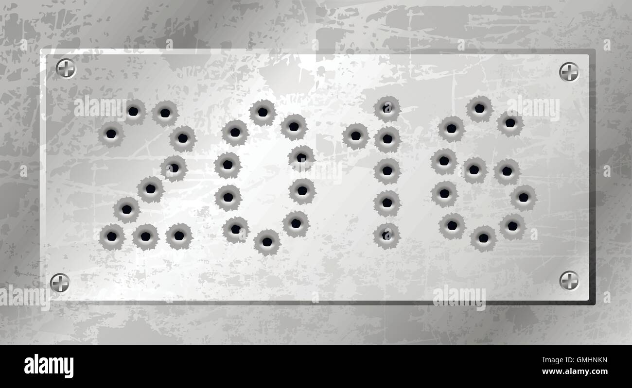 Bullet hole through wall Stock Vector Images - Alamy