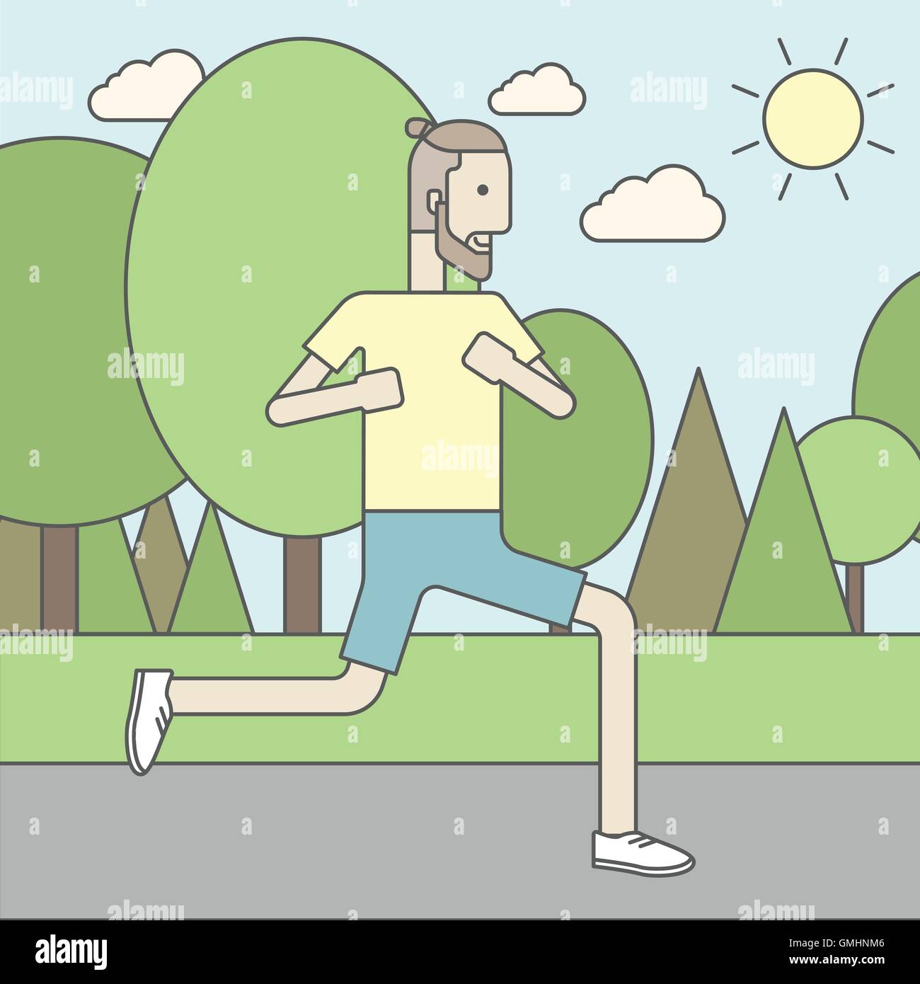 Active caucasian man athlete Stock Vector Images - Alamy