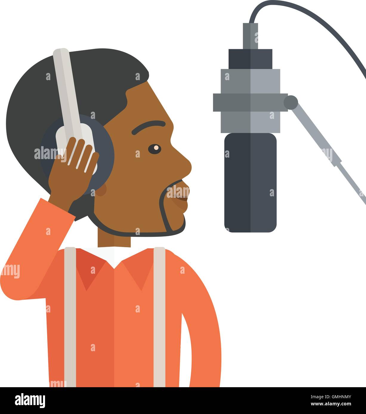 Radio dj african american Stock Vector Images - Alamy