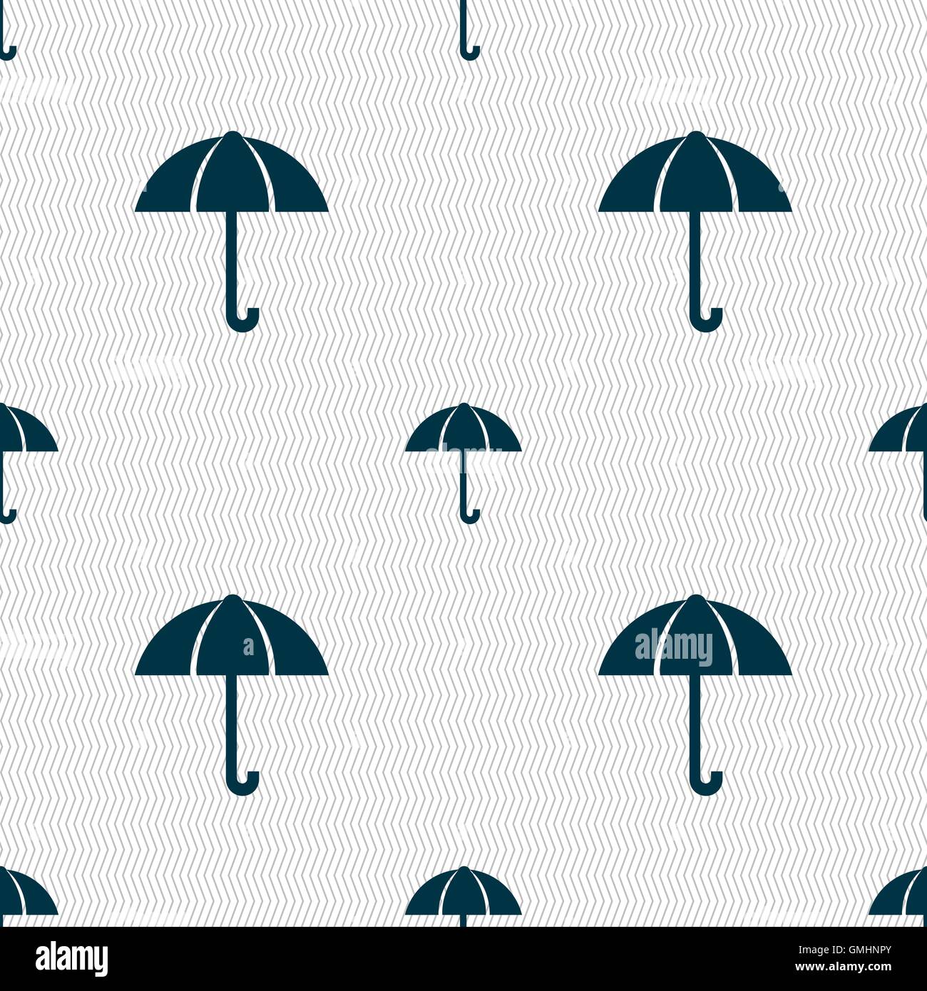 Umbrella sign icon. Rain protection symbol. Seamless abstract ...