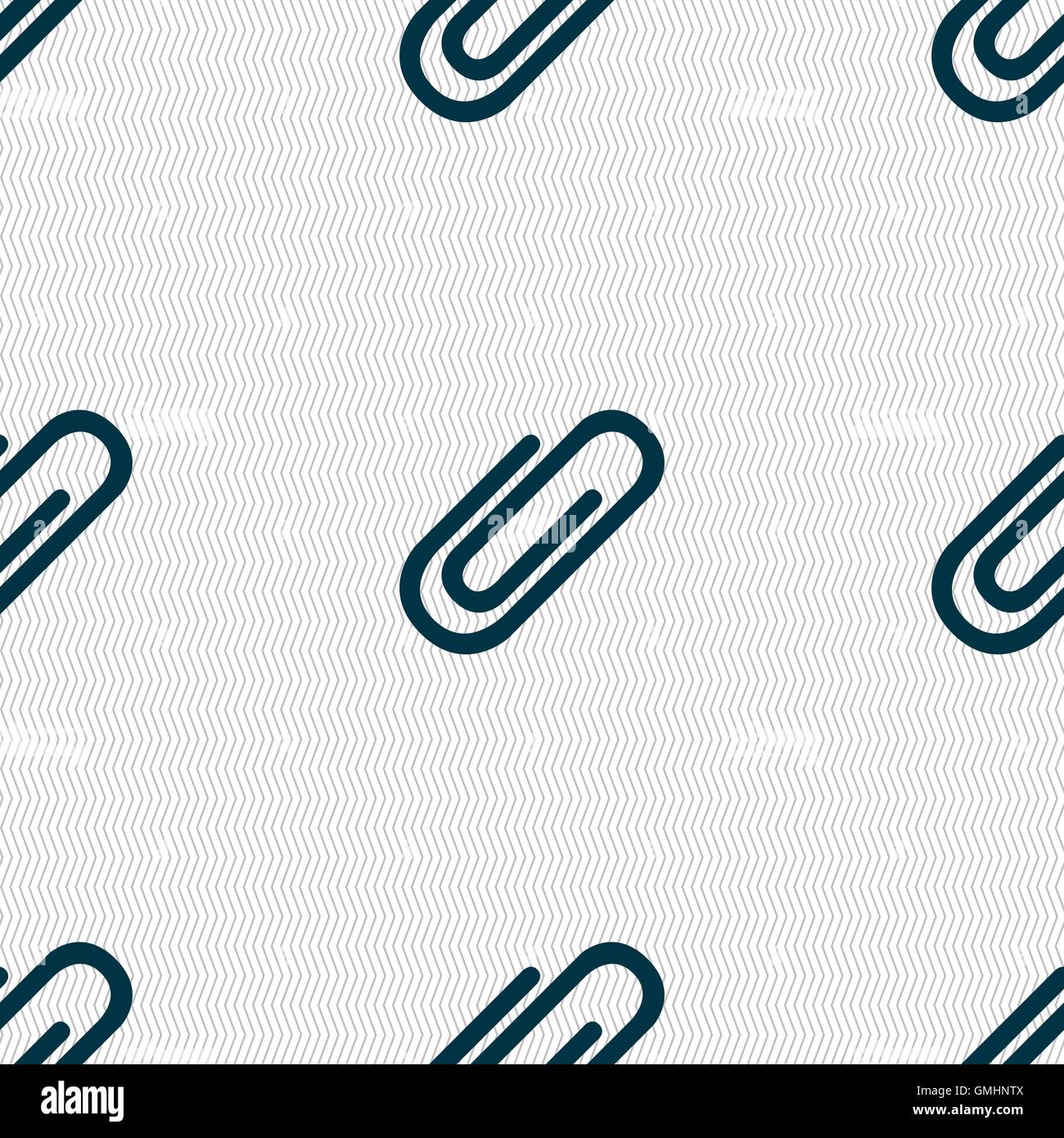 Paper clip sign icon. Clip symbol. Seamless abstract background with ...