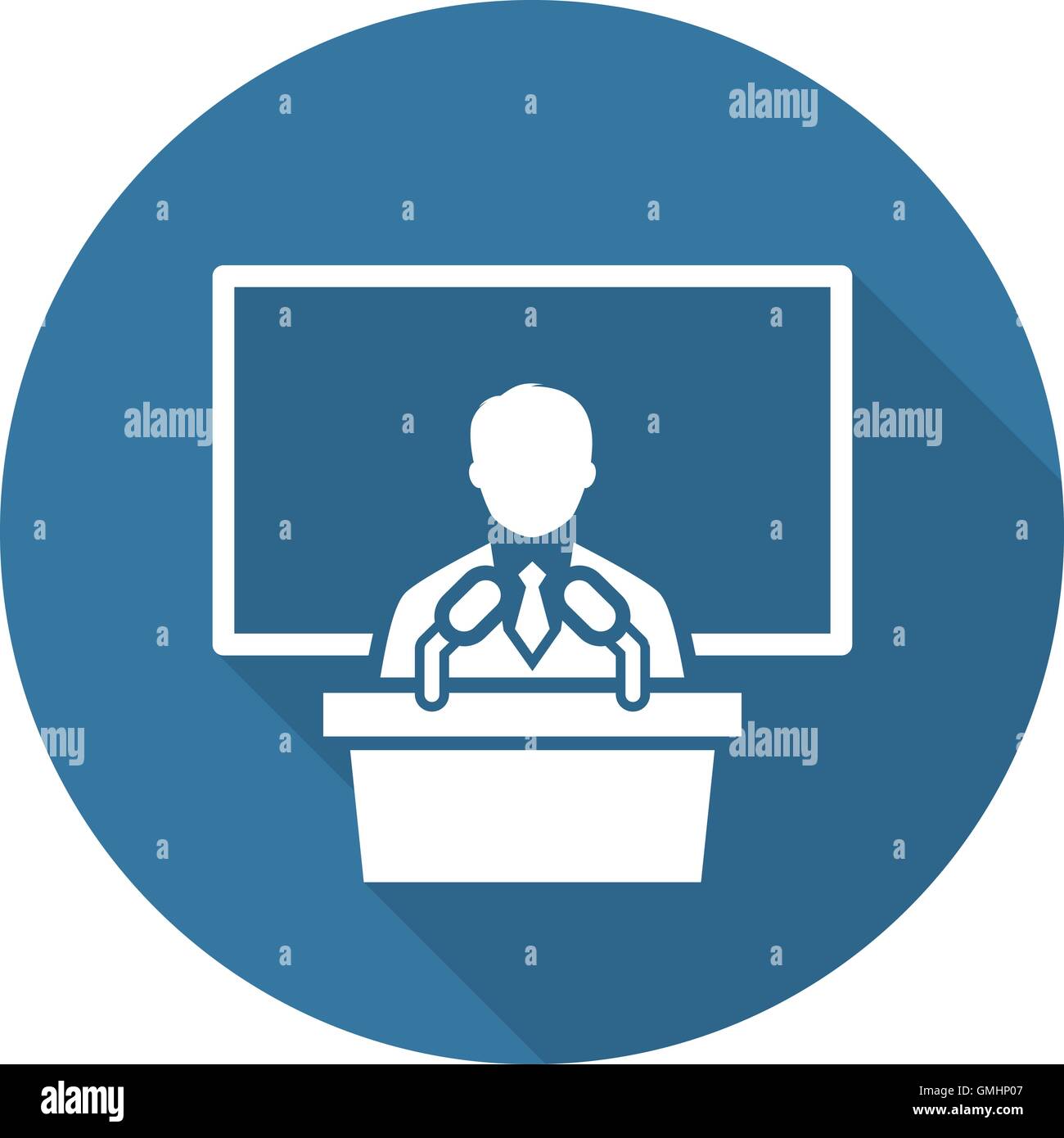 Conference room with table Stock Vector Images - Alamy