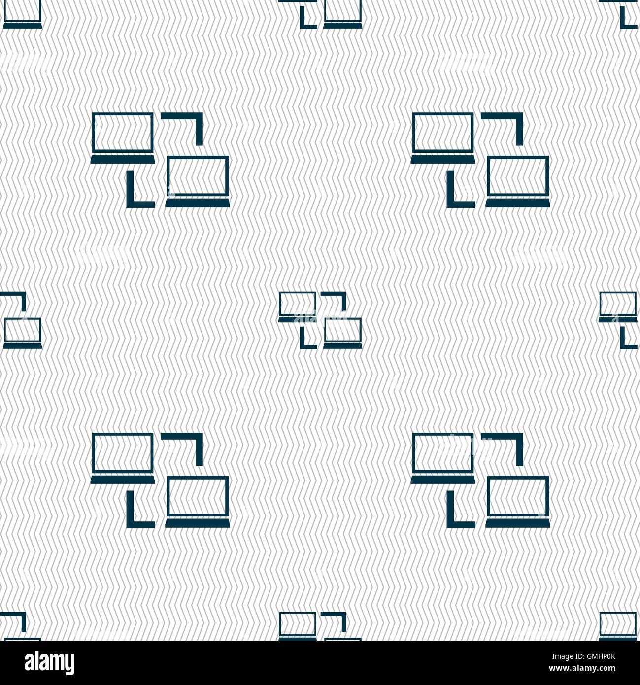Synchronization sign icon. Notebooks sync symbol. Data exchange ...