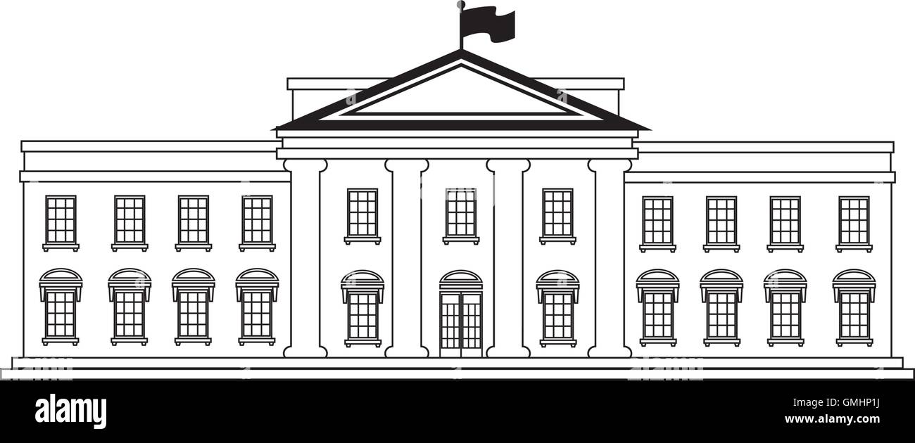 white house building Stock Vector Image & Art - Alamy
