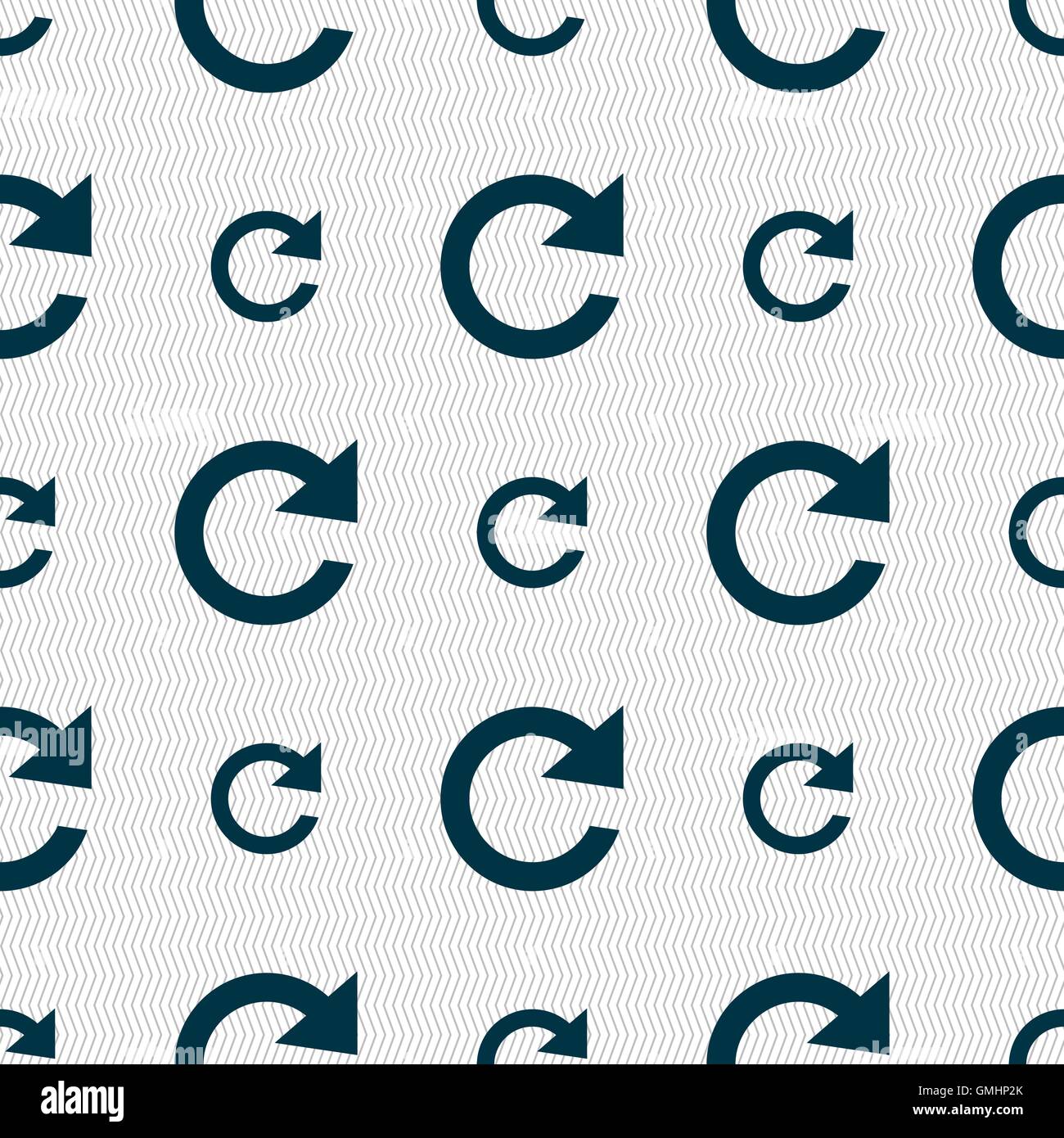 update sign icon. Full rotation arrow symbol. Seamless abstract ...